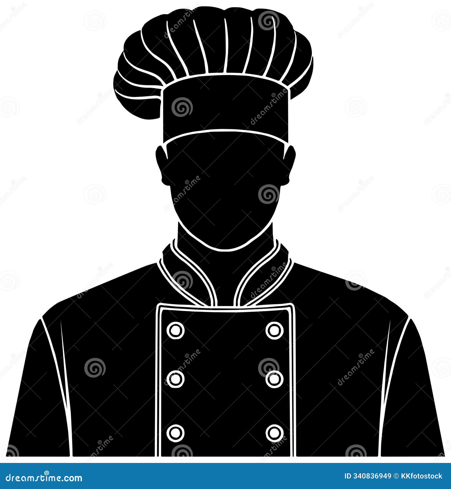Chef or Cook Icon in Black. Generative AI Stock Illustration ...