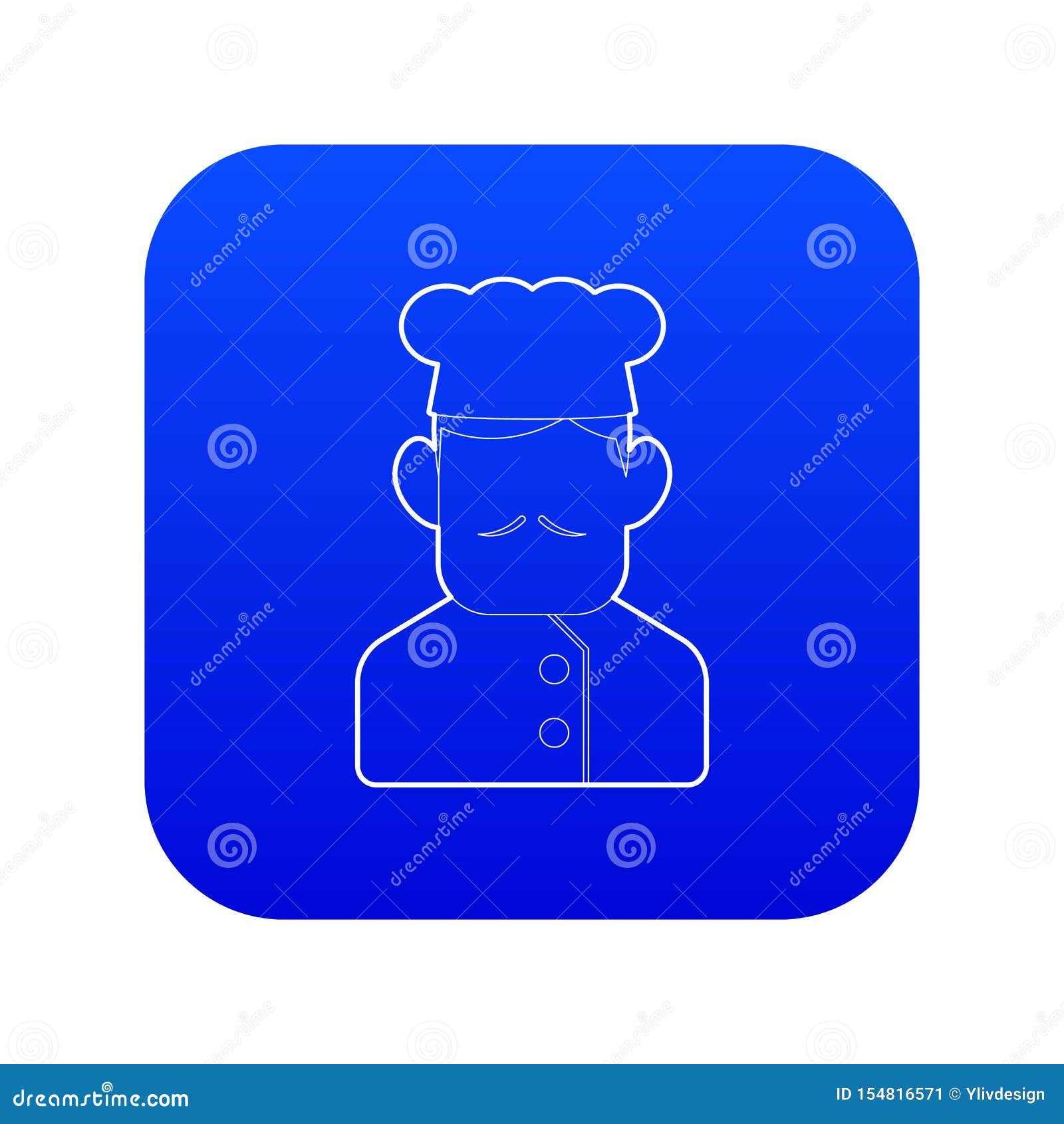 Chef cook icon blue vector stock vector. Illustration of cooking ...