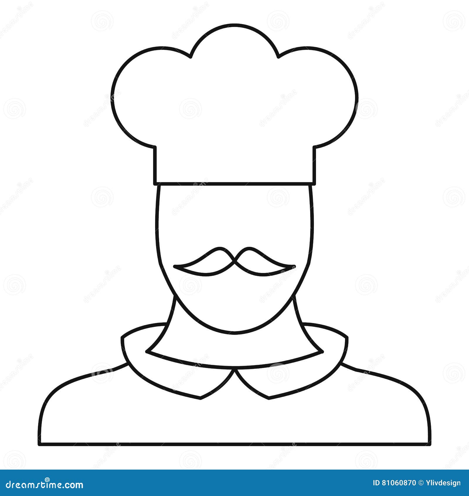 Chef Cook Icon, Outline Style Stock Vector - Illustration of menu ...
