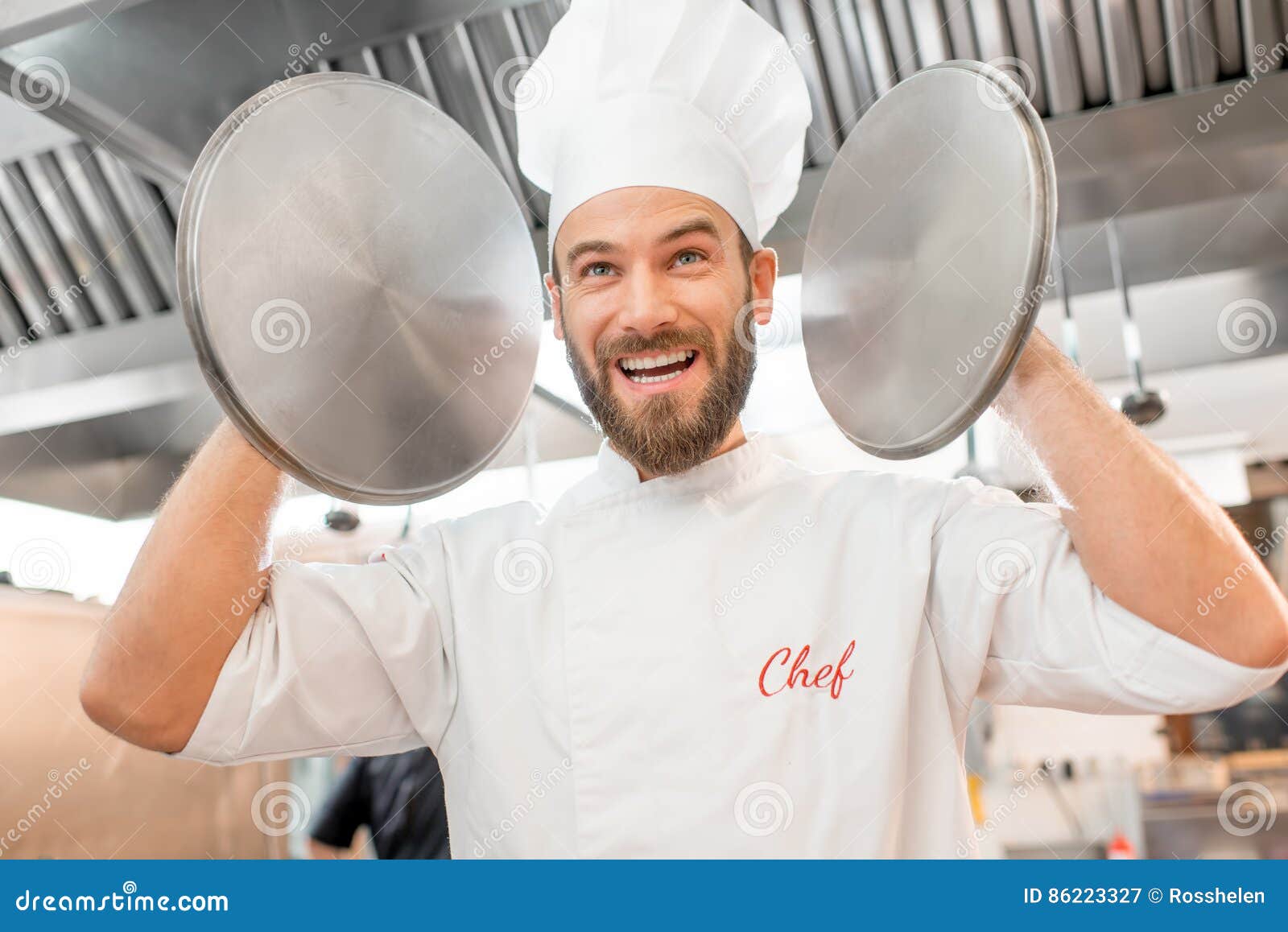 Chef cook at the kitchen stock image. Image of exhausted - 86223327