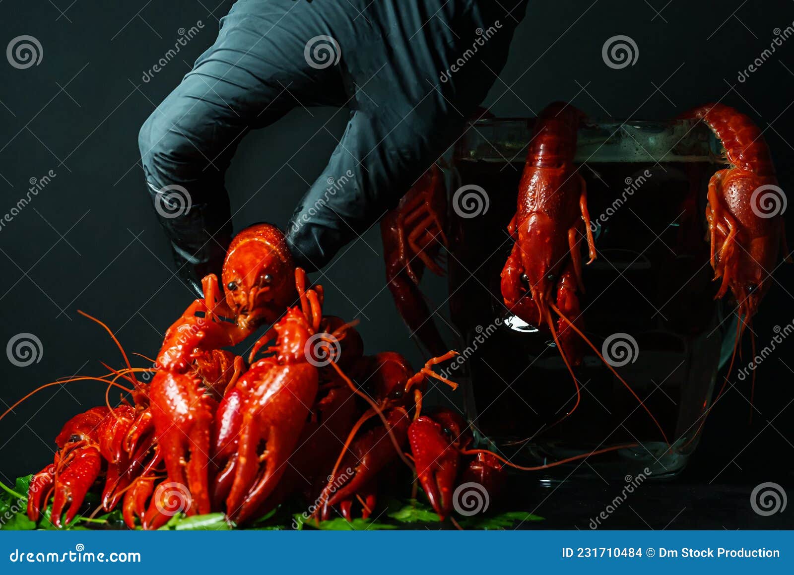 Chef cook putting crawfish stock photo. Image of gourmet - 231710484