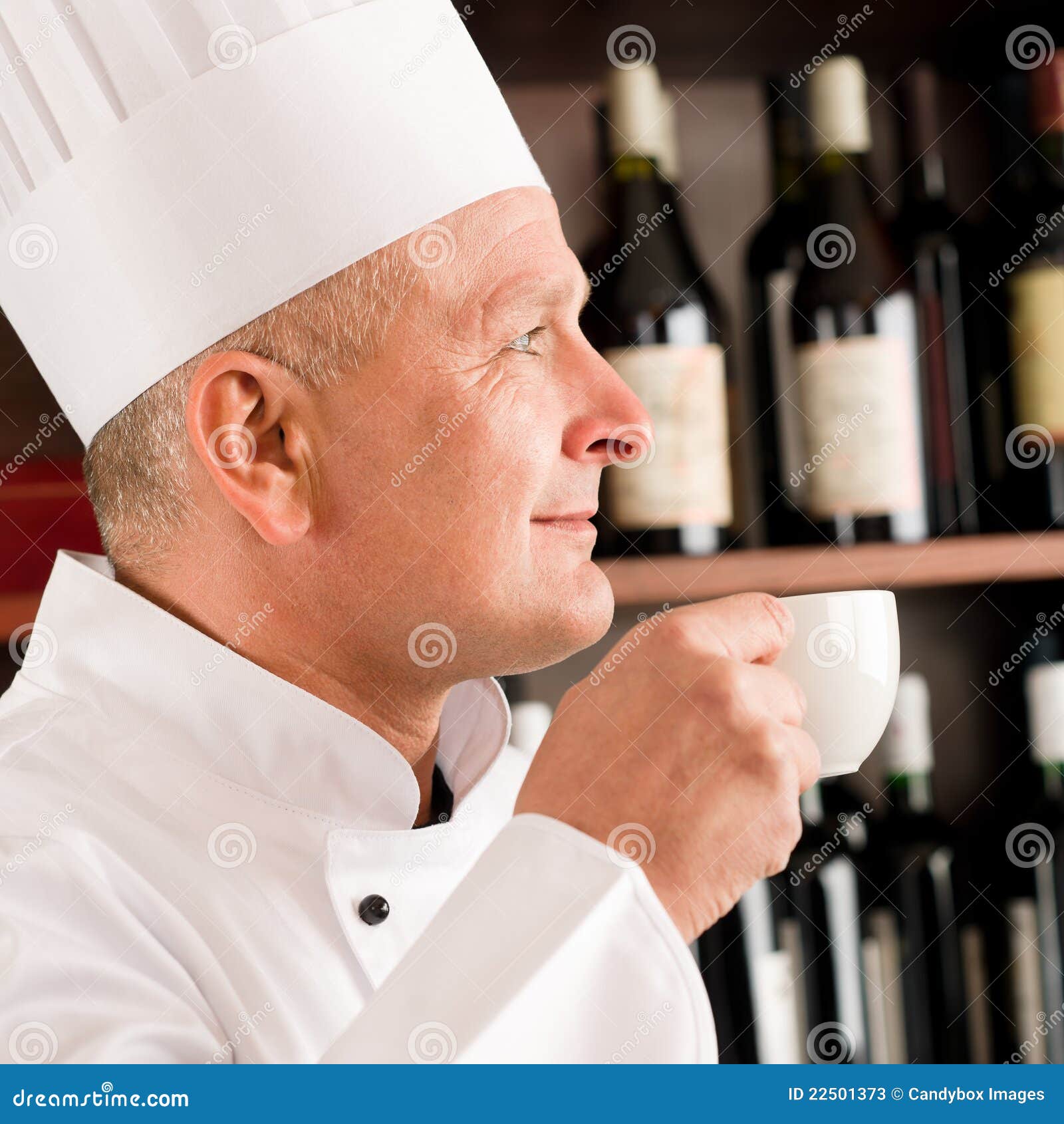 Chef Cook Relax Coffee Break Restaurant Stock Image - Image of enjoy ...