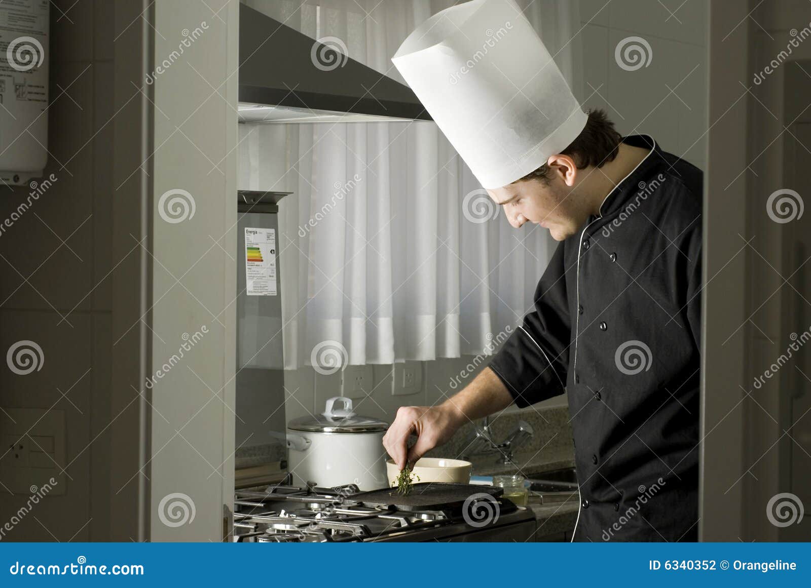 Chef Cooking stock photo. Image of caucasian, counter - 6340352