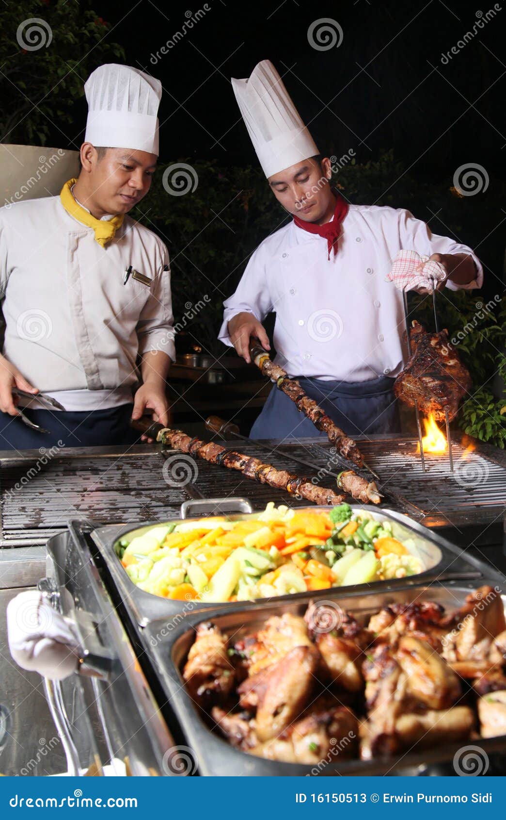 Chef Cooking Dinner Barbecue Stock Image - Image of cooking, closeup ...