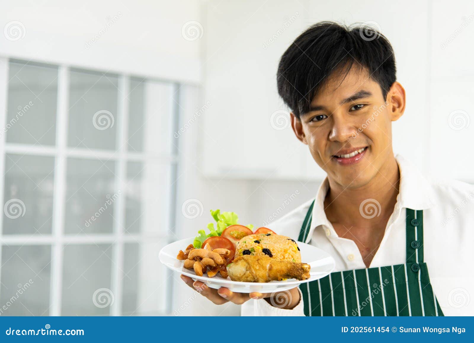 Chef cooking fried rice stock photo. Image of home, nature - 202561454