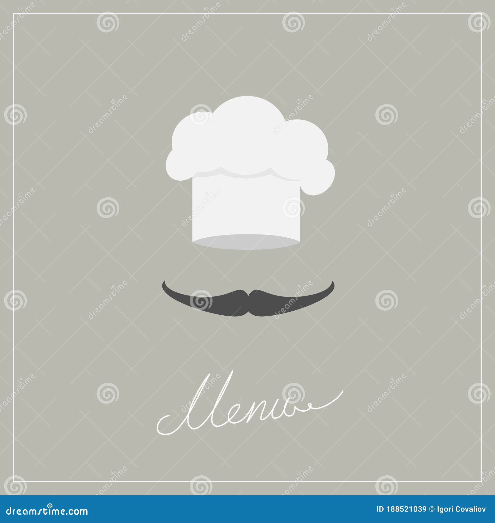 Chef in a Cooking Hat with Text Menu. Vector Illustration Stock Vector ...