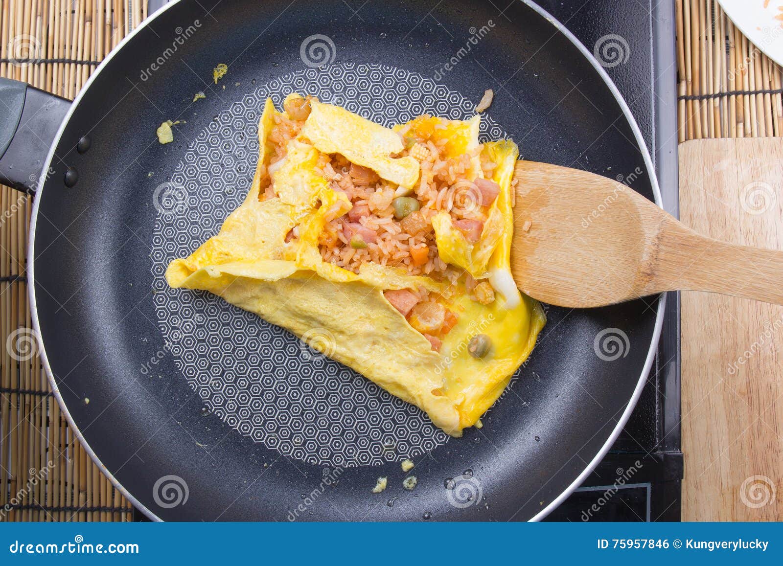 Chef Cooking Ingredient of Fired Rice Stock Photo - Image of concept ...