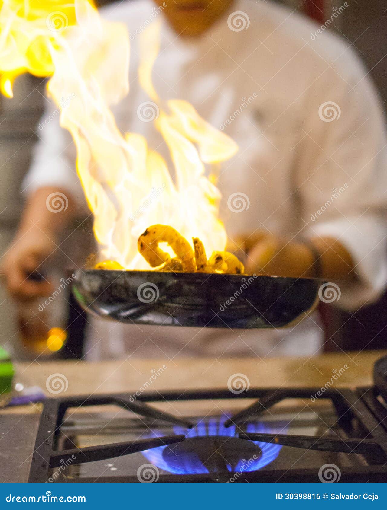 Chef cooking stock photo. Image of busy, danger, fuel - 30398816