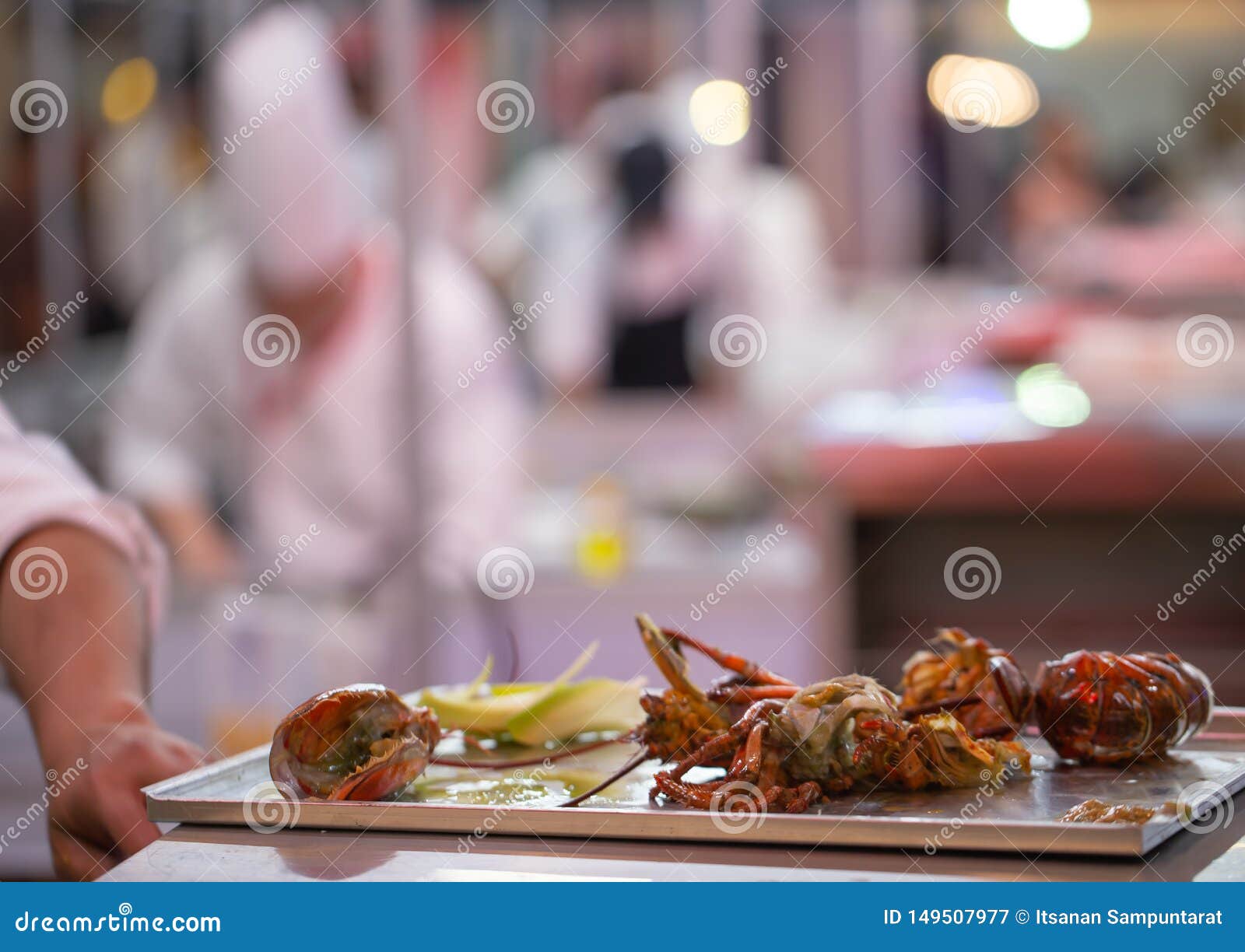 Chef cooking lobster stock image. Image of person, culinary - 149507977