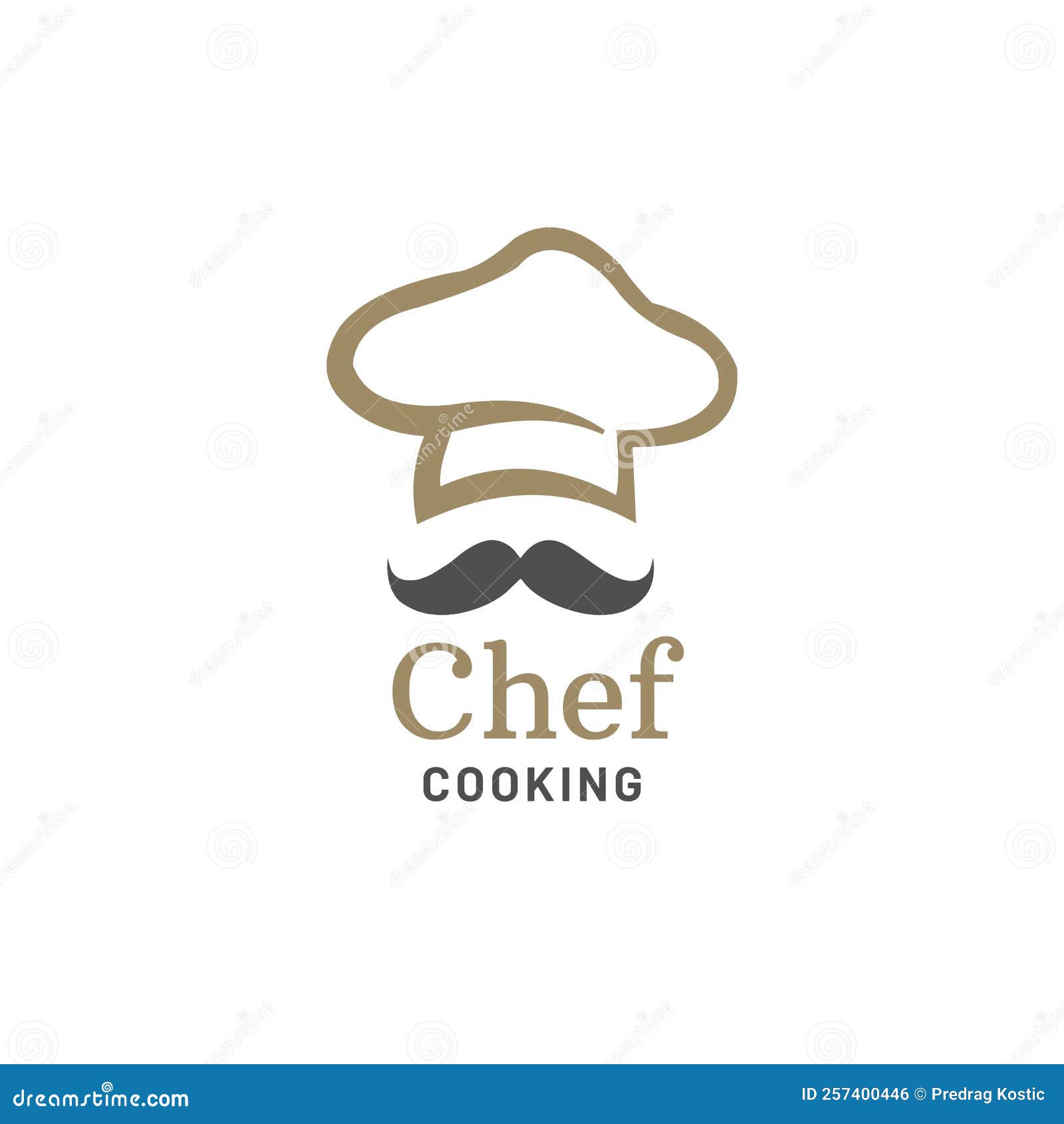 Chef cooking logo stock illustration. Illustration of organ - 257400446