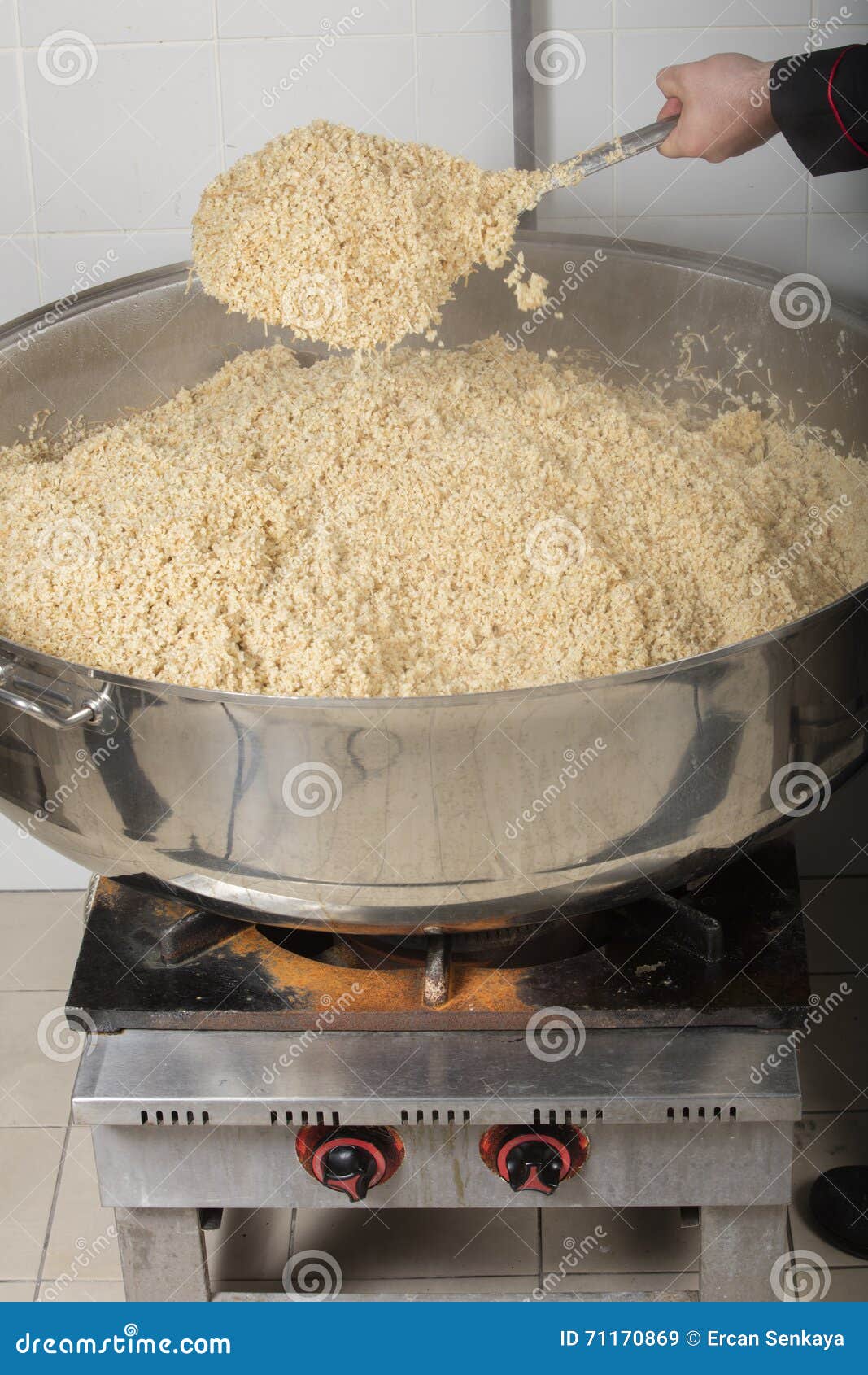 Chef cooking rice stock image. Image of metal, cooking - 71170869