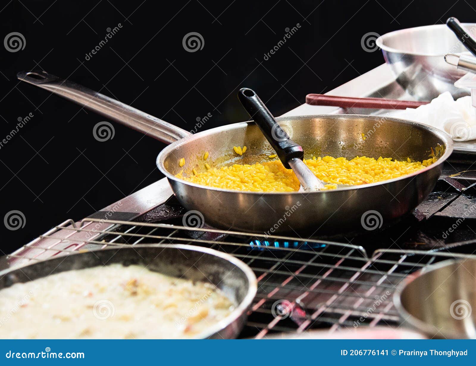 Chef Cooking Risotto in the Kitchen in the Kitchen, Cook Risotto Stock ...