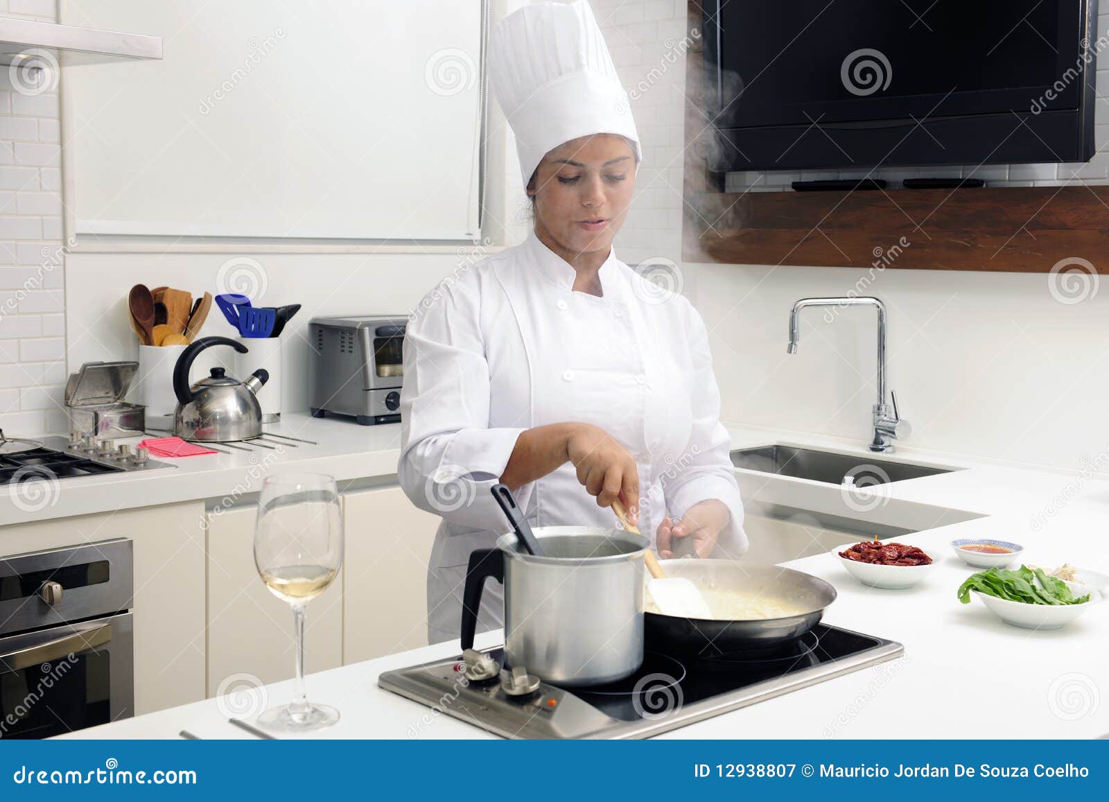 Chef Cooking Risotto Stirring Stock Image - Image of cooking, gourmet ...