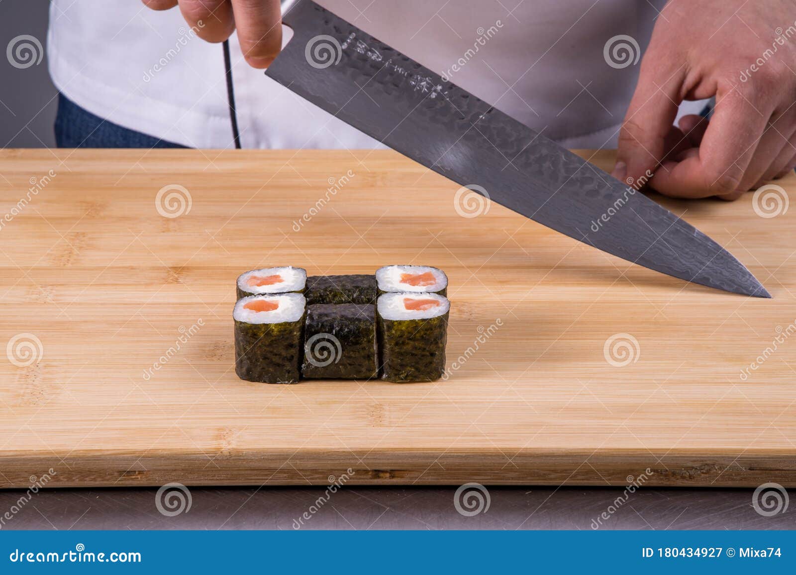 Chef Cooking Rolls in Restaurant Kitchen11 Stock Image - Image of ...