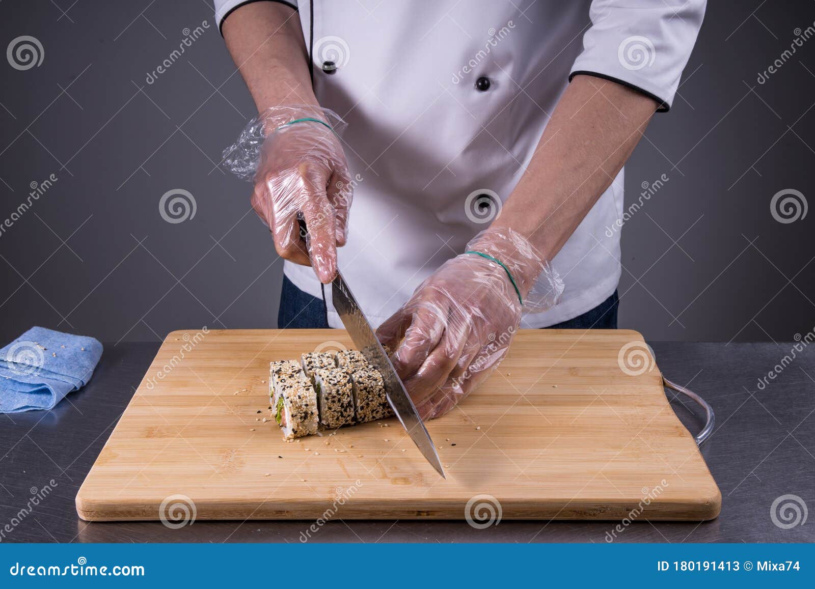 Chef Cooking Rolls in Restaurant Kitchen43 Stock Image - Image of chef ...