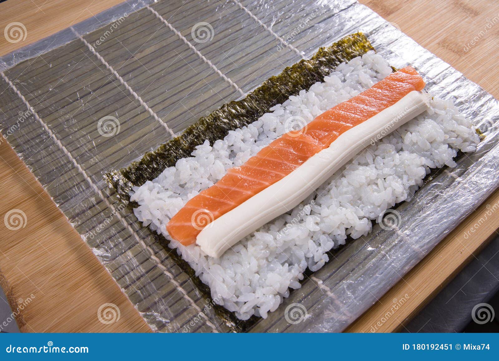 Chef Cooking Rolls in Restaurant Kitchen36 Stock Image - Image of wood ...