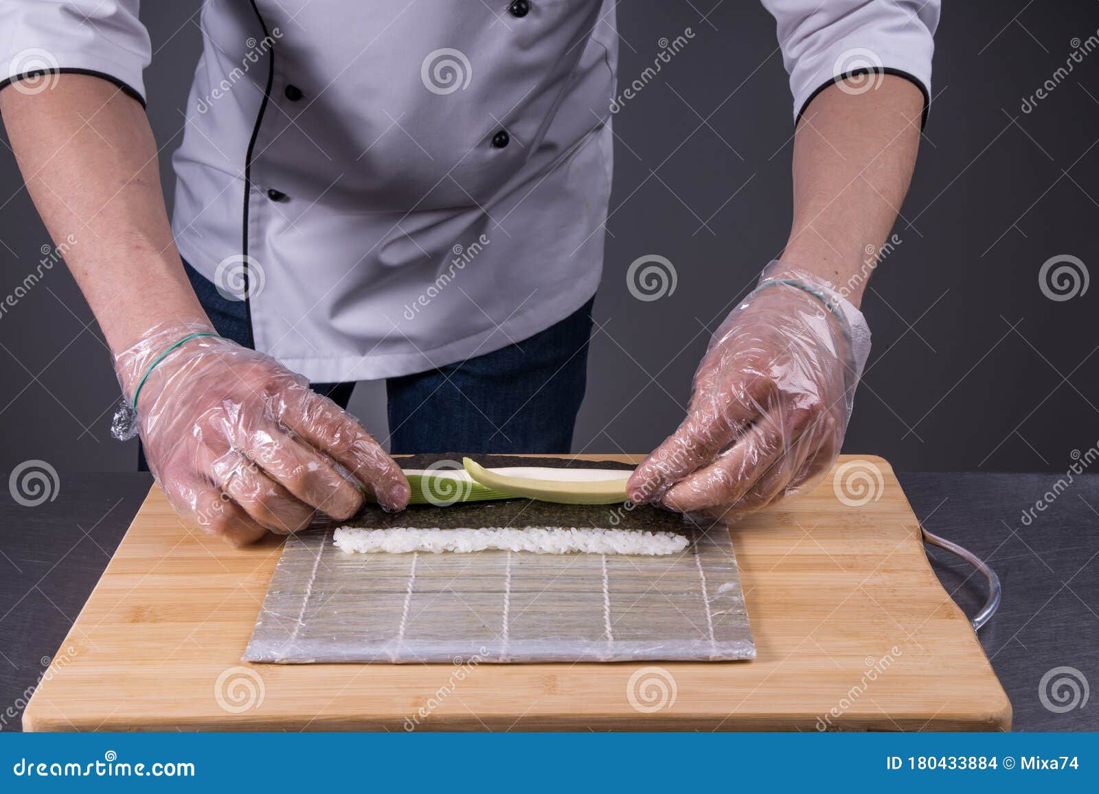 Chef Cooking Rolls in Restaurant Kitchen32 Stock Photo - Image of white ...