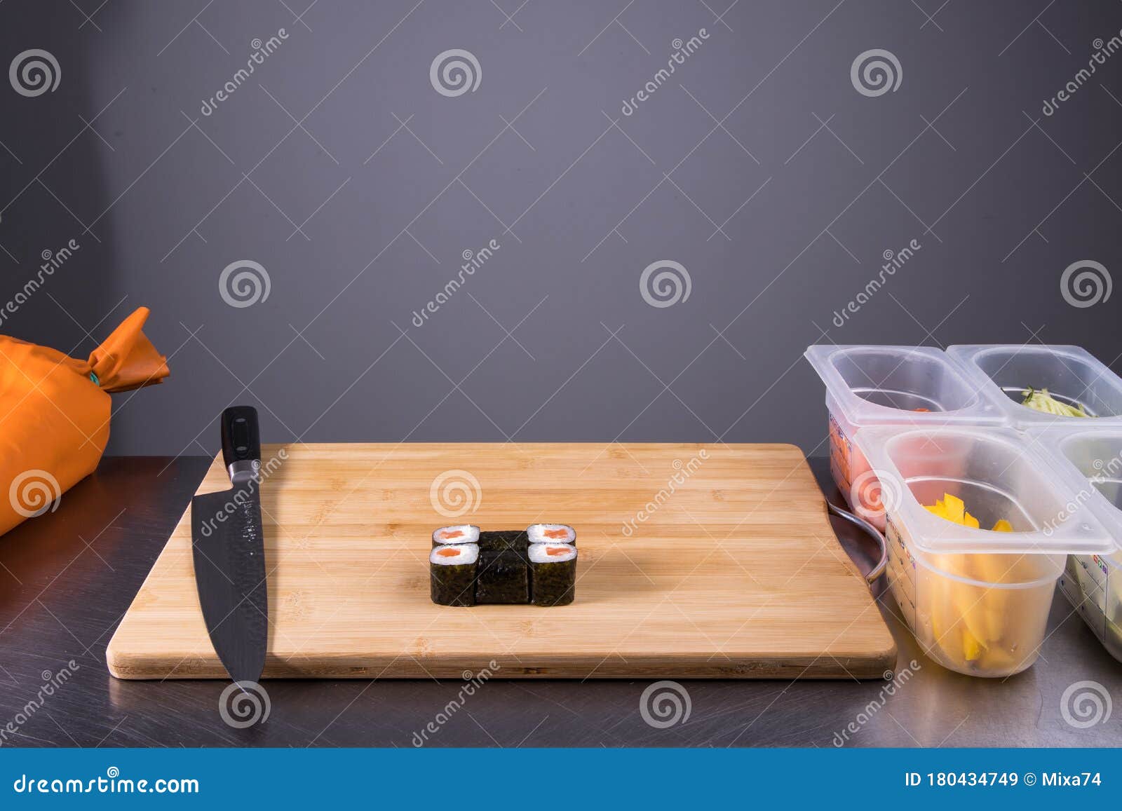 Chef Cooking Rolls in Restaurant Kitchen14 Stock Image - Image of ...