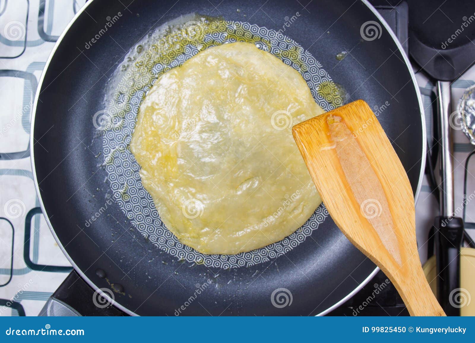 Chef Cooking Roti in the Pan Home Mate Style Stock Photo - Image of ...