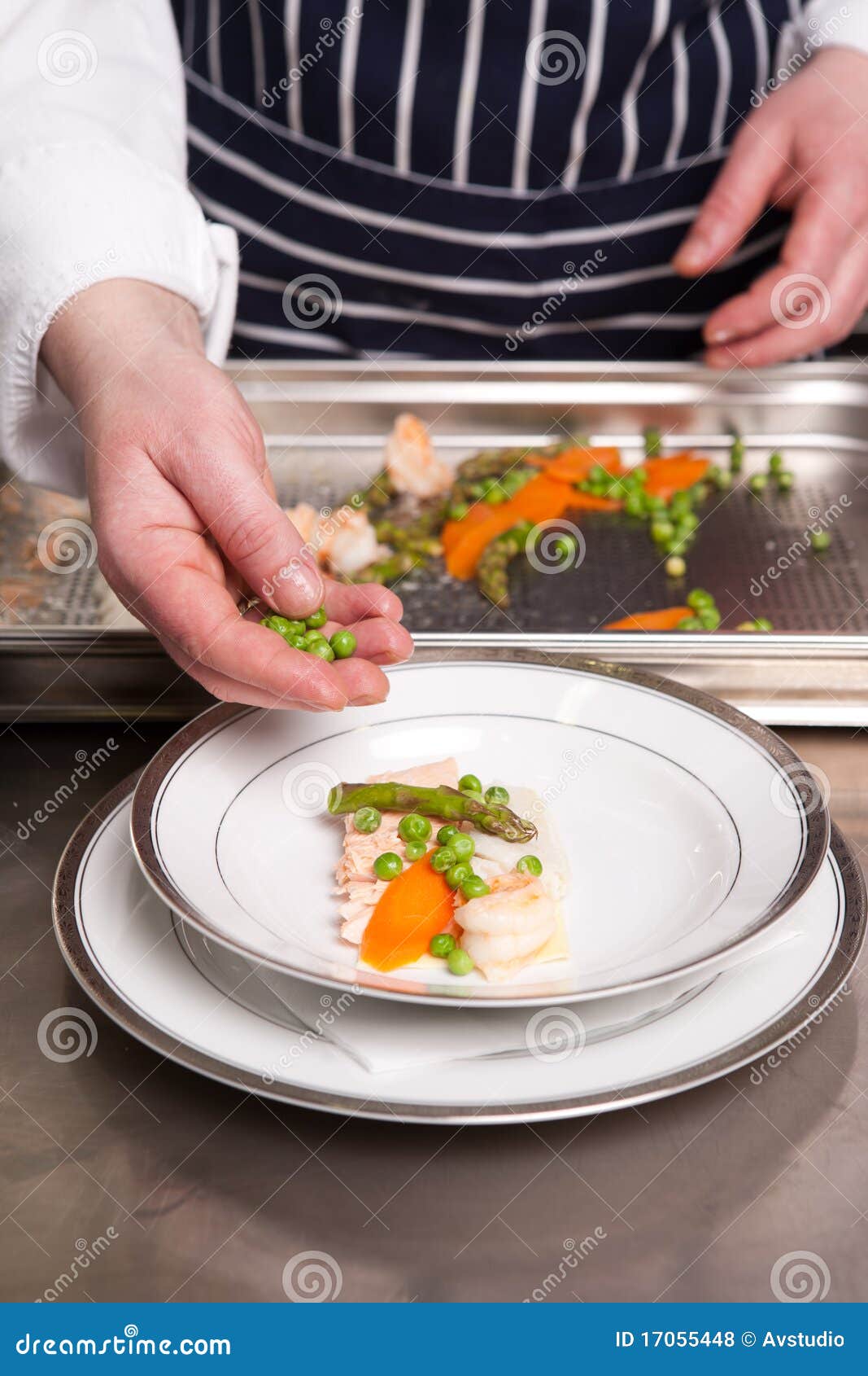 Chef Cooking Seafood Lasagna Stock Photo - Image of lasagna, salmon ...