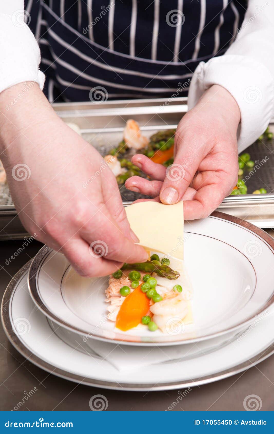 Chef Cooking Seafood Lasagna Stock Photo - Image of culinary, dieting ...