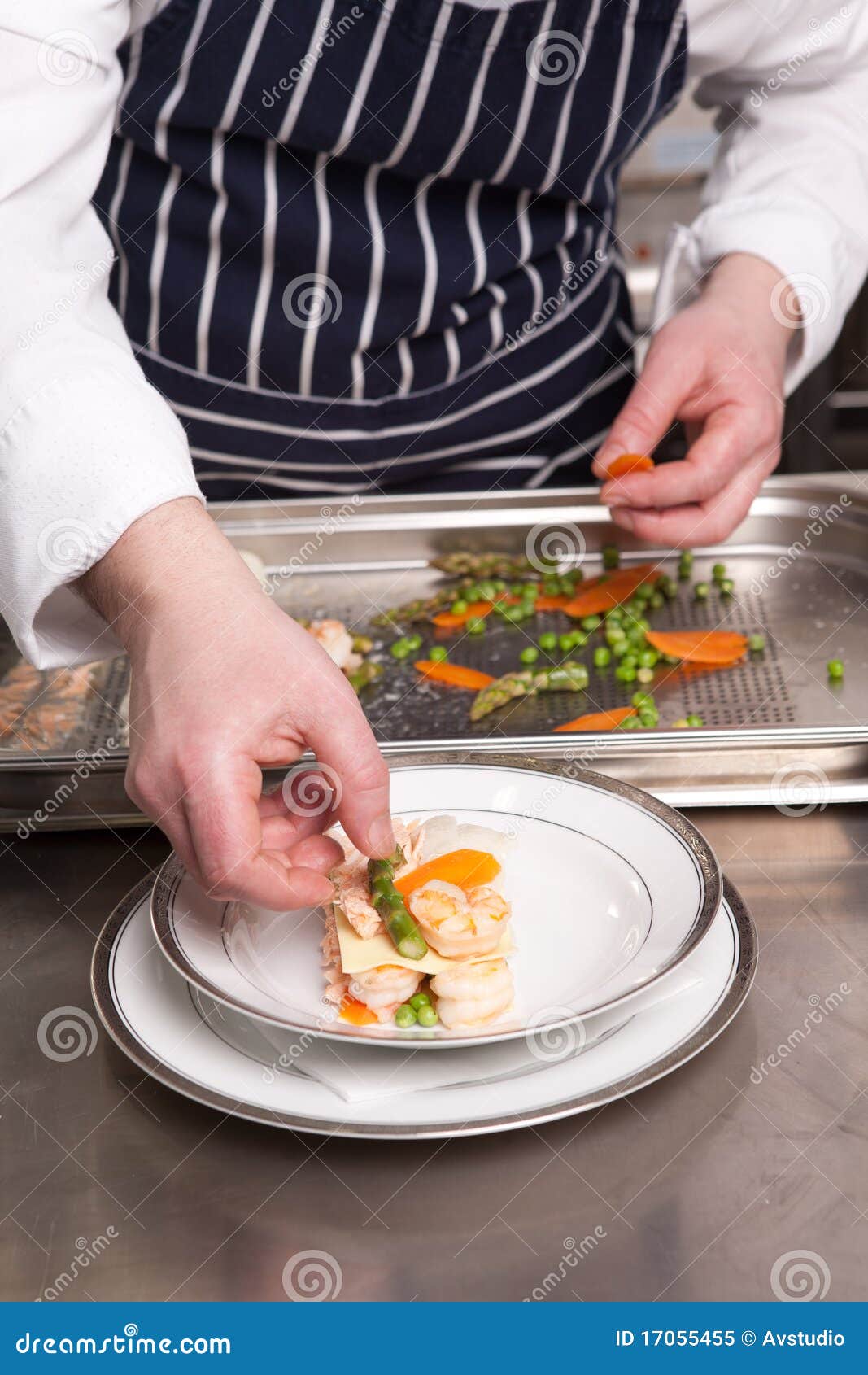 Chef Cooking Seafood Lasagna Stock Image - Image of health, dill: 17055455