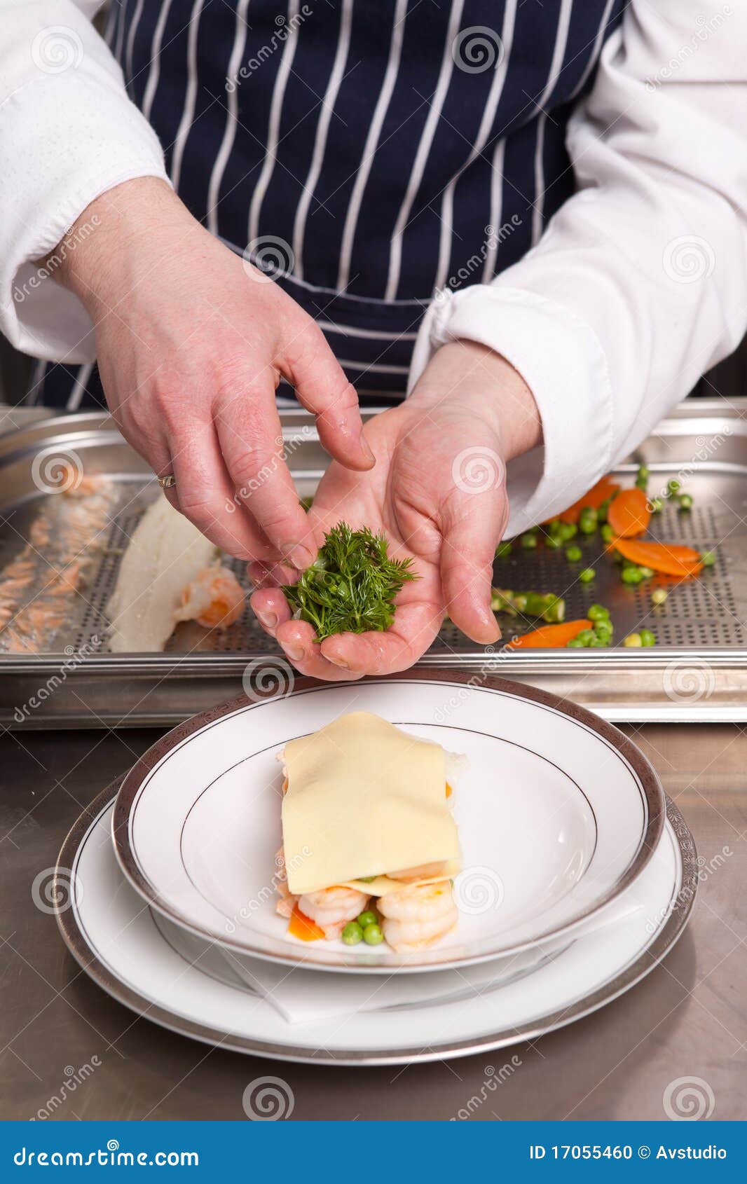 Chef Cooking Seafood Lasagna Stock Photo - Image of diet, fine: 17055460