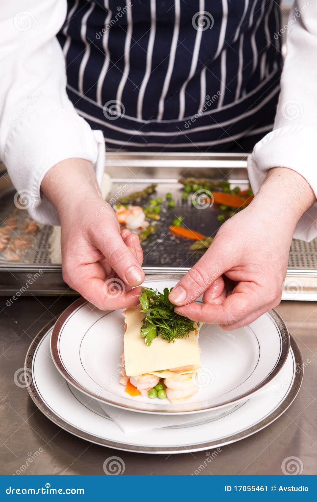 Chef Cooking Seafood Lasagna Stock Image - Image of cooking, chef: 17055461
