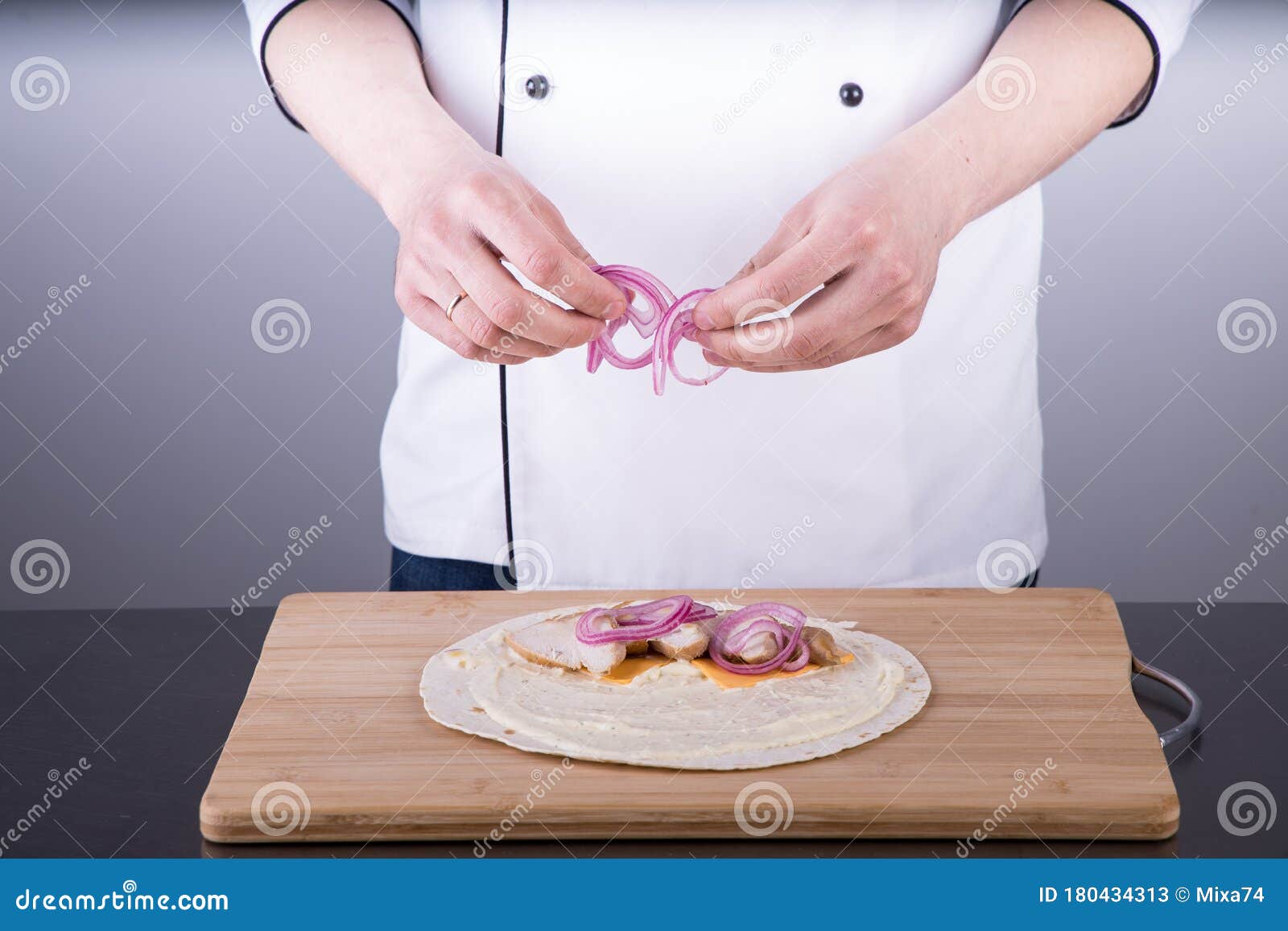 Chef Cooking Shawarma in Restaurant Kitchen11 Stock Image - Image of ...
