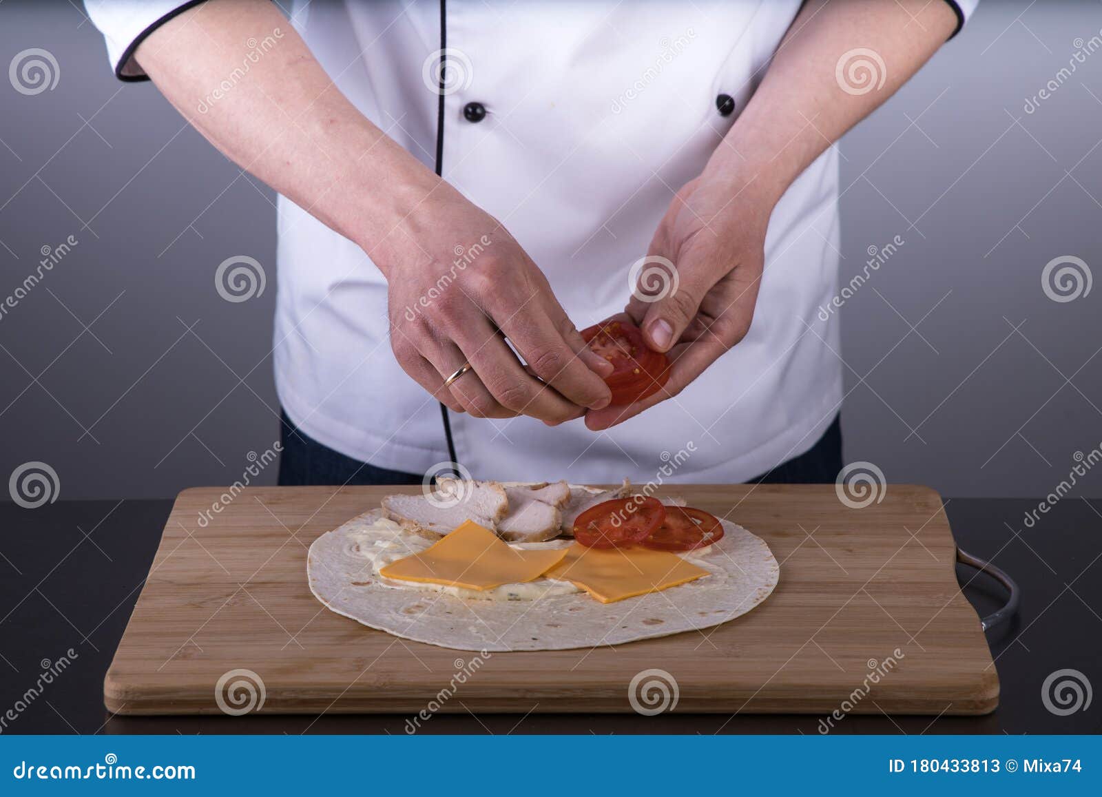 Chef Cooking Shawarma in Restaurant Kitchen23 Stock Image - Image of ...