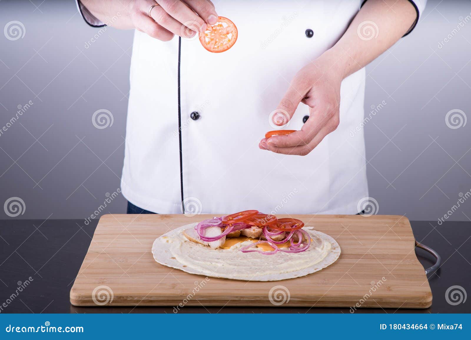 Chef Cooking Shawarma in Restaurant Kitchen6 Stock Photo - Image of ...