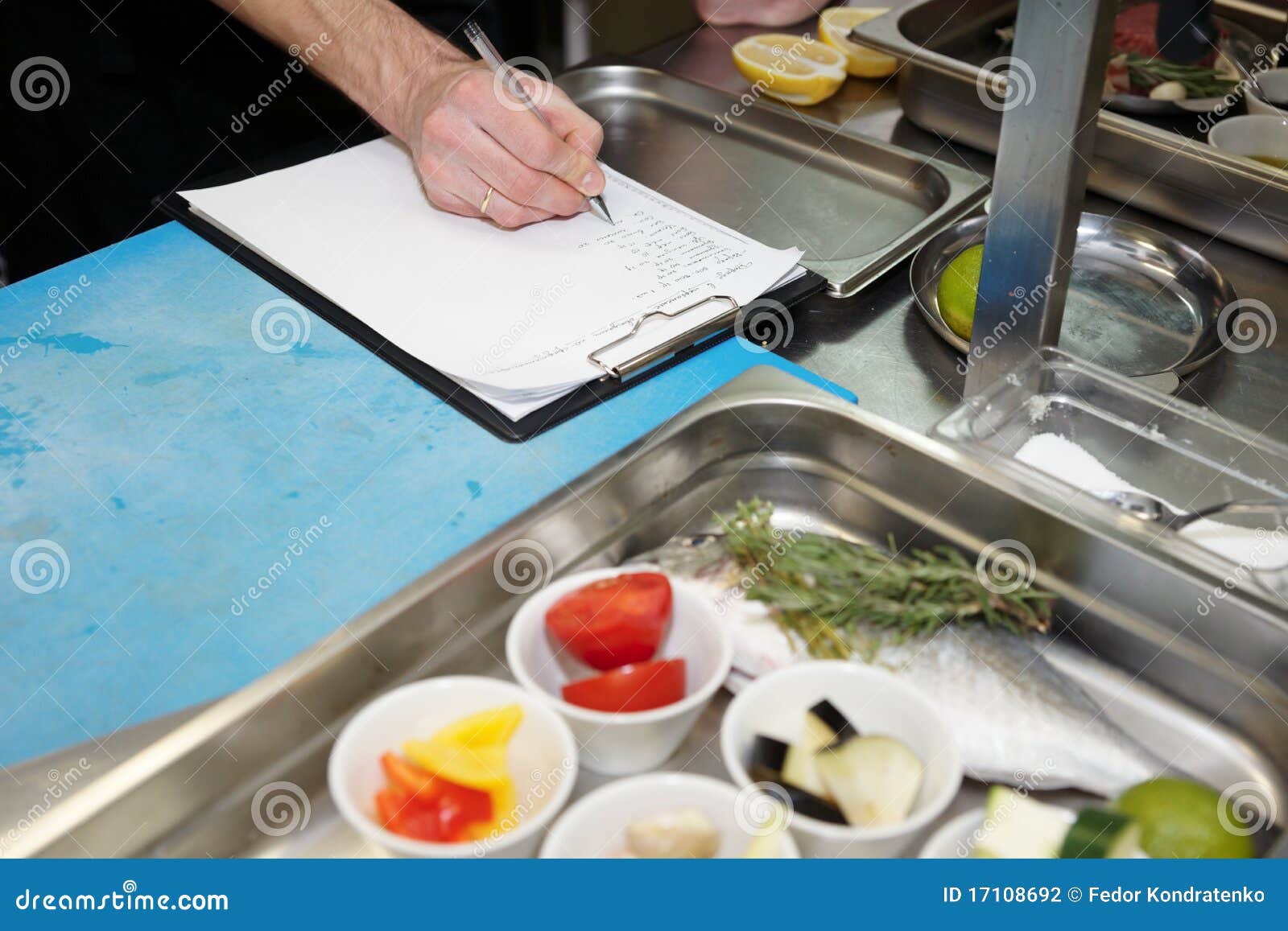 Chef is creating new dish stock photo. Image of hand - 17108692