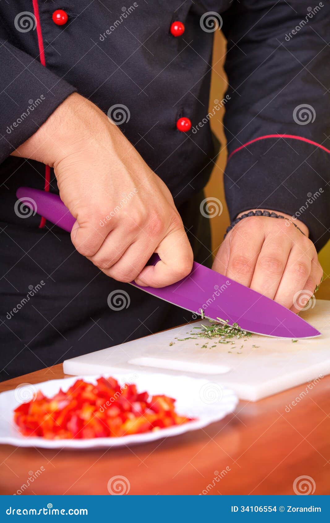 Chef cut food stock photo. Image of cook, professional - 34106554