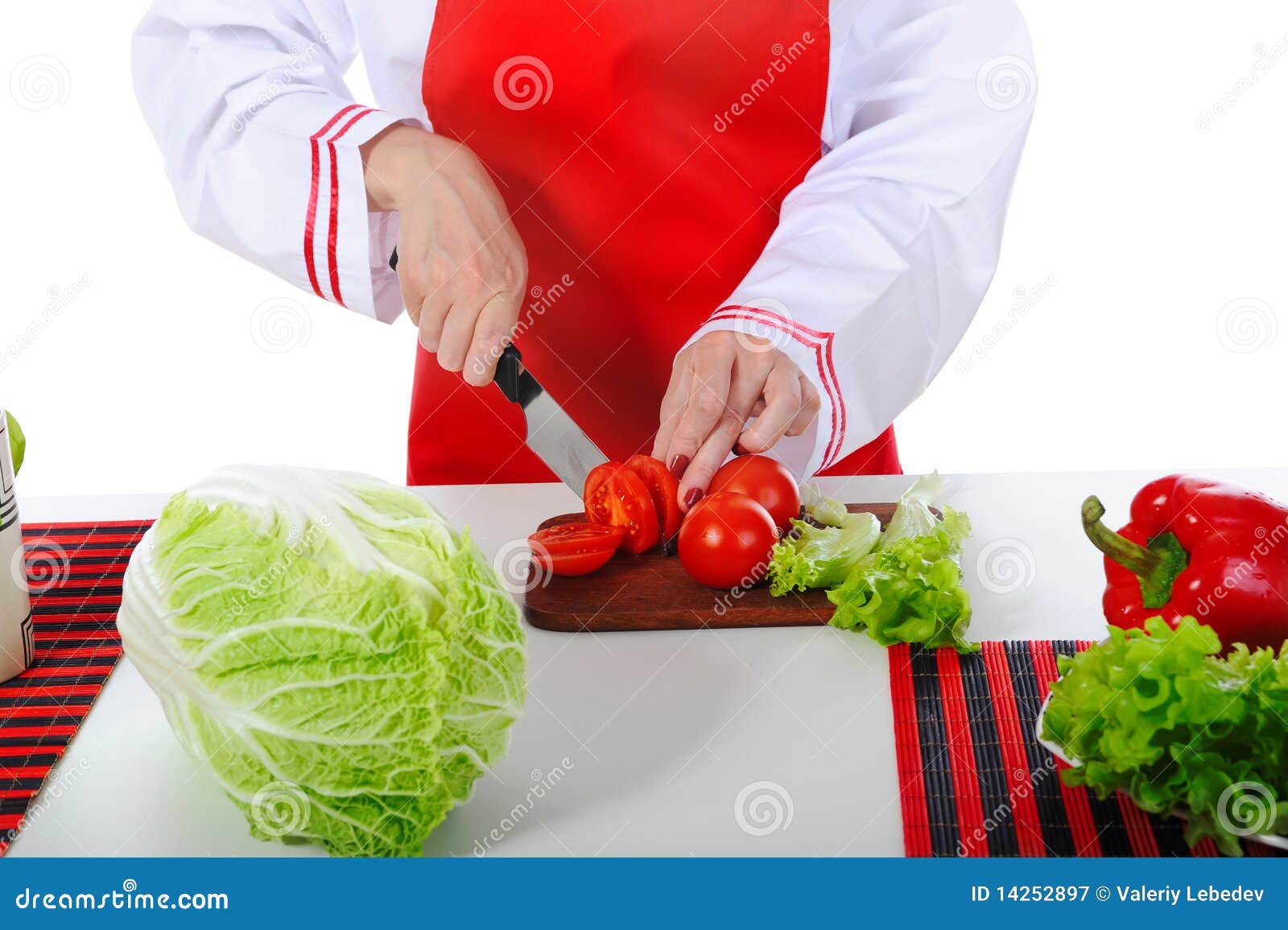 Chef cut the tomatoes stock image. Image of kitchen, chef - 14252897