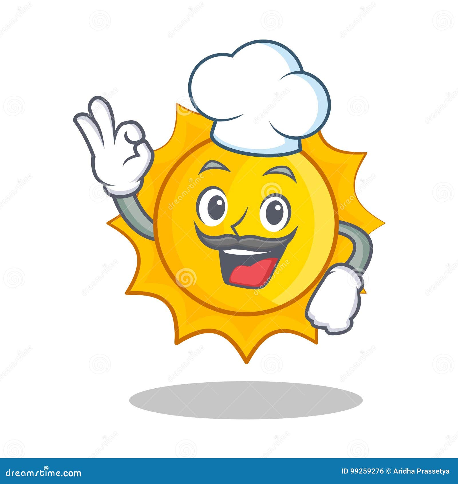 Chef Cute Sun Character Cartoon Stock Vector - Illustration of emoticon ...