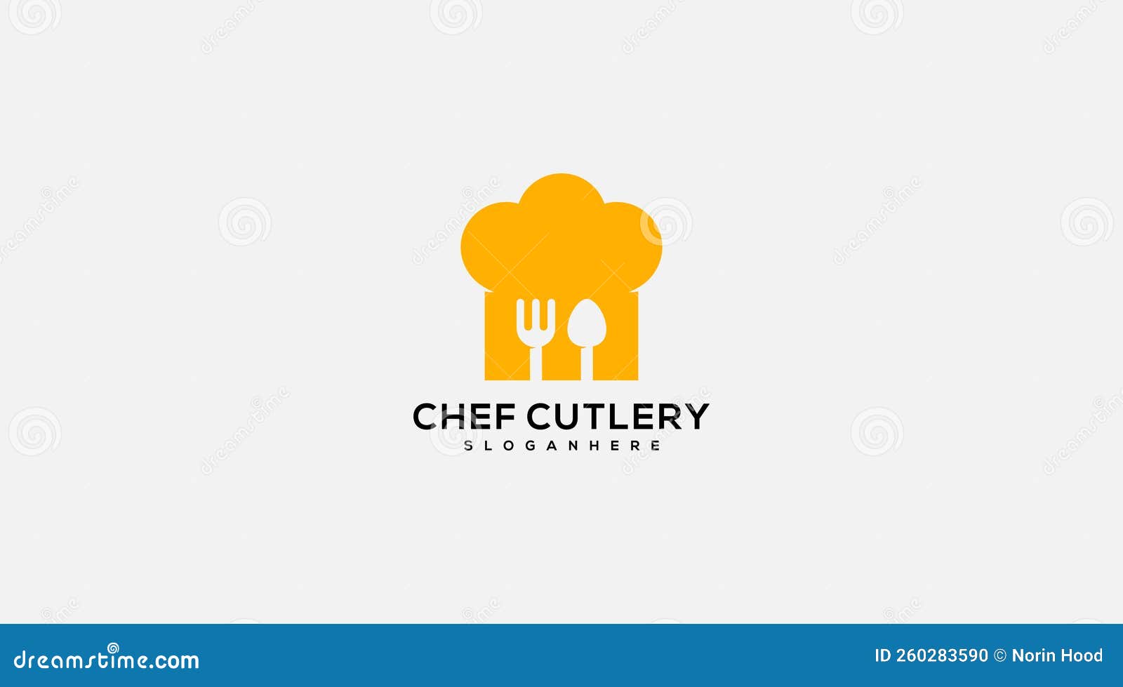 Chef Cutlery Logo Design Vector Template Stock Vector - Illustration of ...