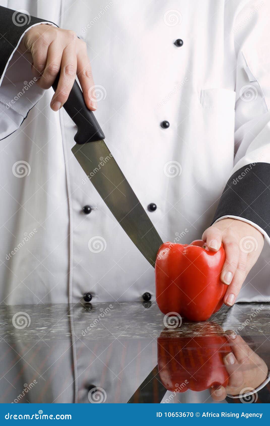 Chef Cutting Red Pepper stock photo. Image of preparing - 10653670