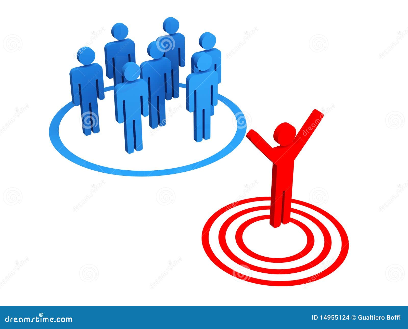 Chef d'équipe illustration stock. Illustration du businesspeople - 14955124