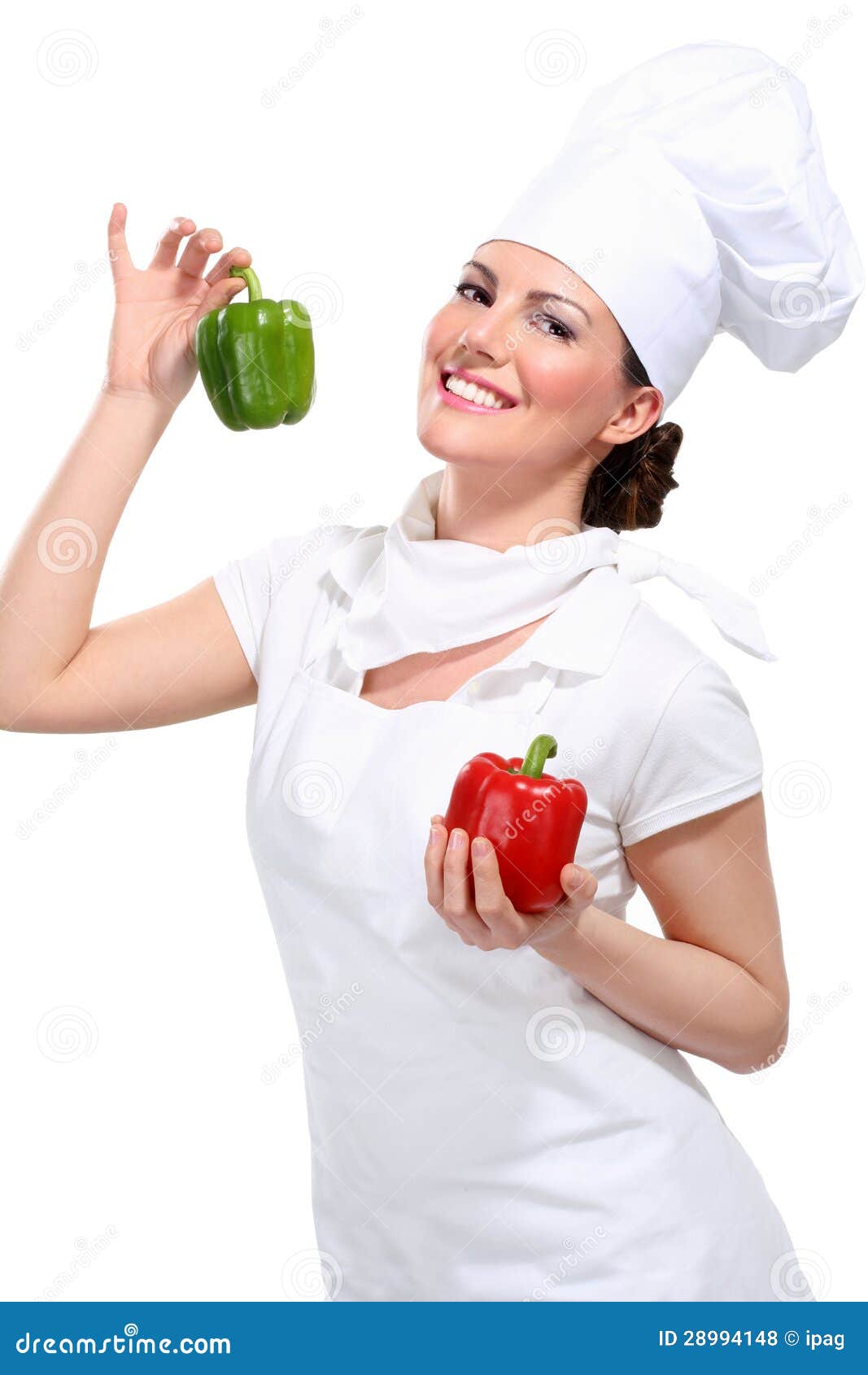 Chef de jeune femme photo stock. Image du mangez, caucasien - 28994148