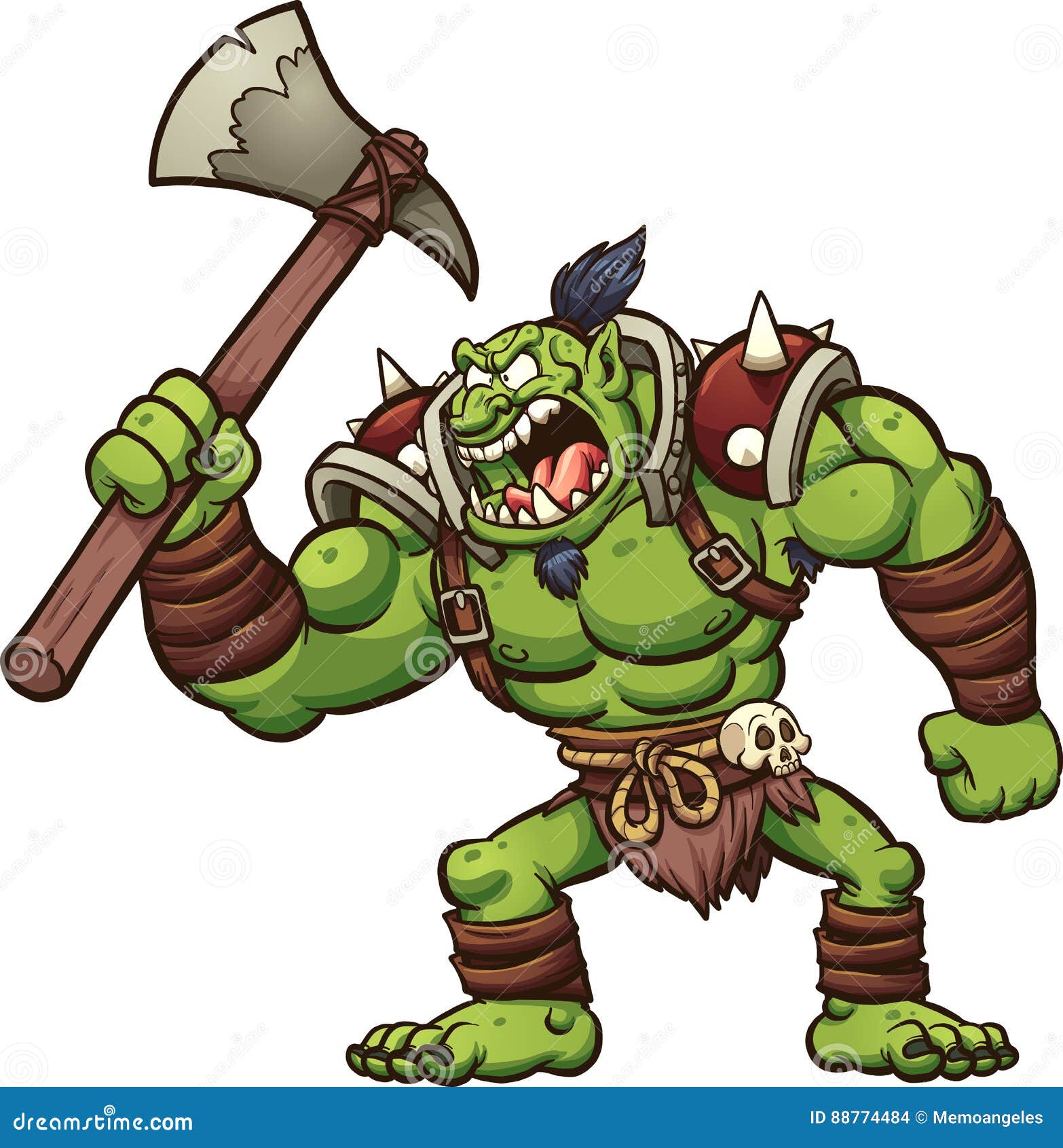 Chef de Troll illustration de vecteur. Illustration du isolement - 88774484