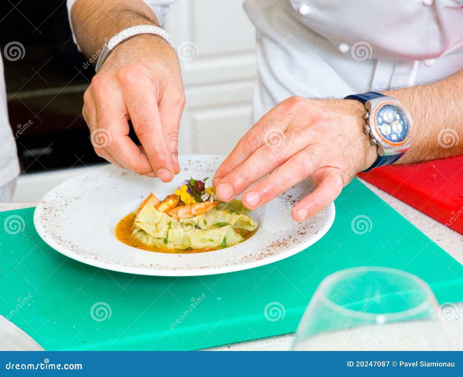 Chef decorate plate stock image. Image of french, kitchen - 20247087