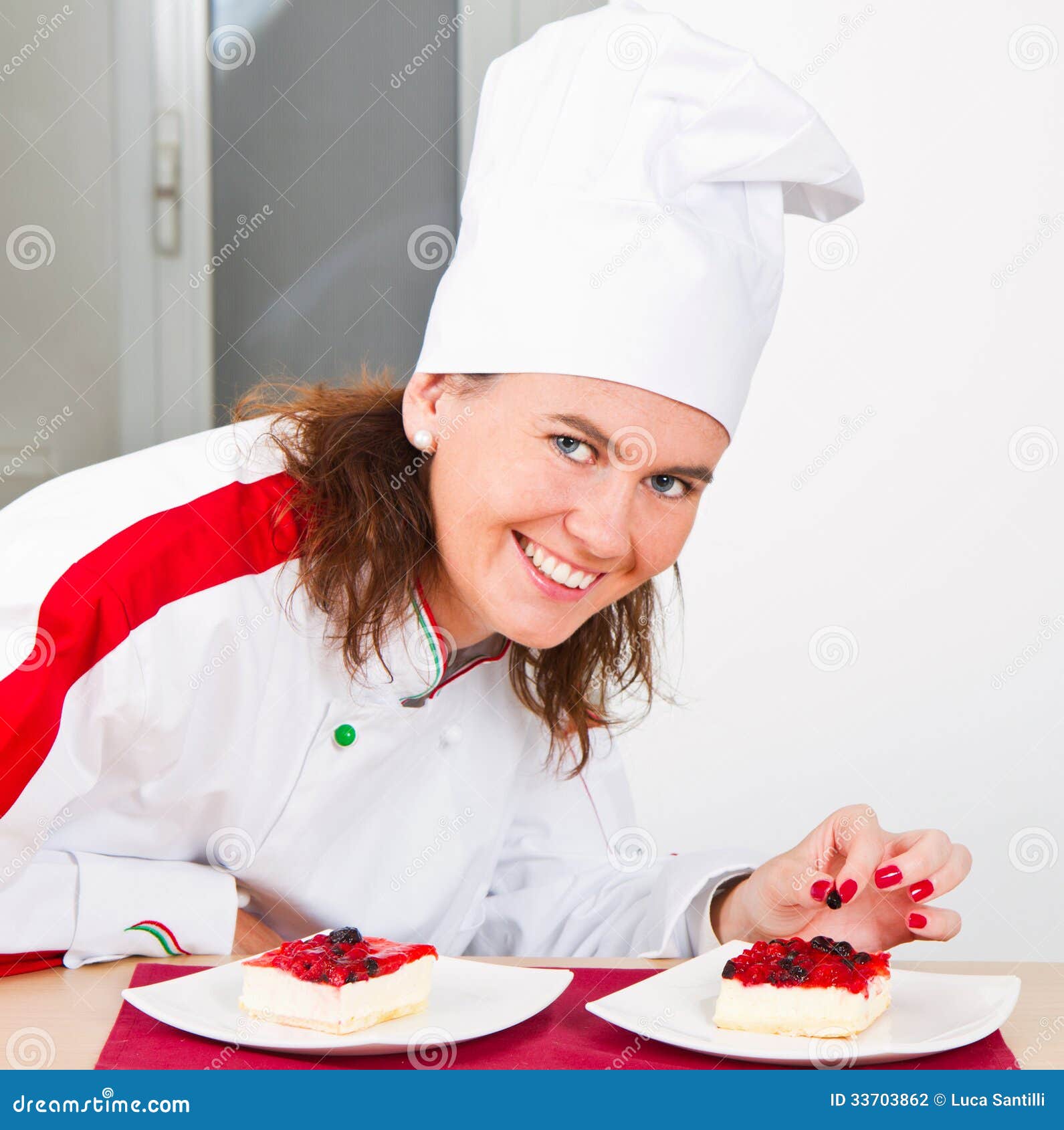 Chef Decorating Delicious Dessert Stock Photo - Image of food ...
