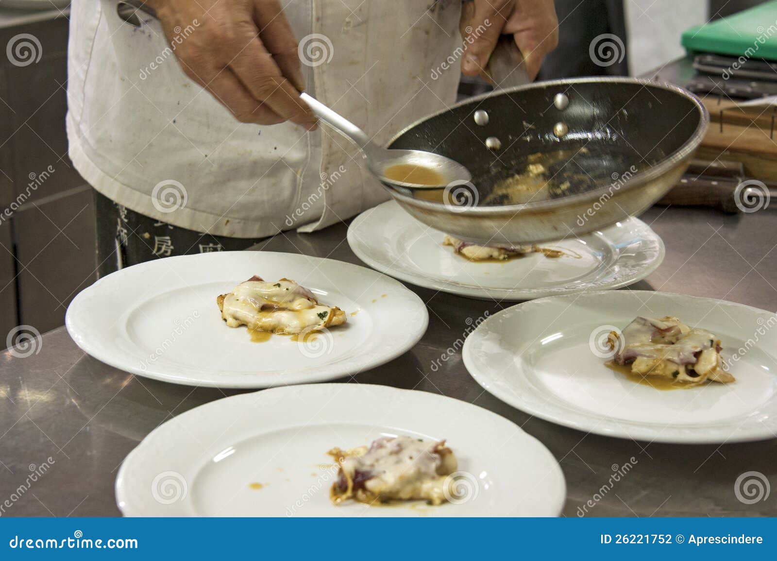 Chef Decorating Delicious Dish Stock Photo - Image of appetizer ...