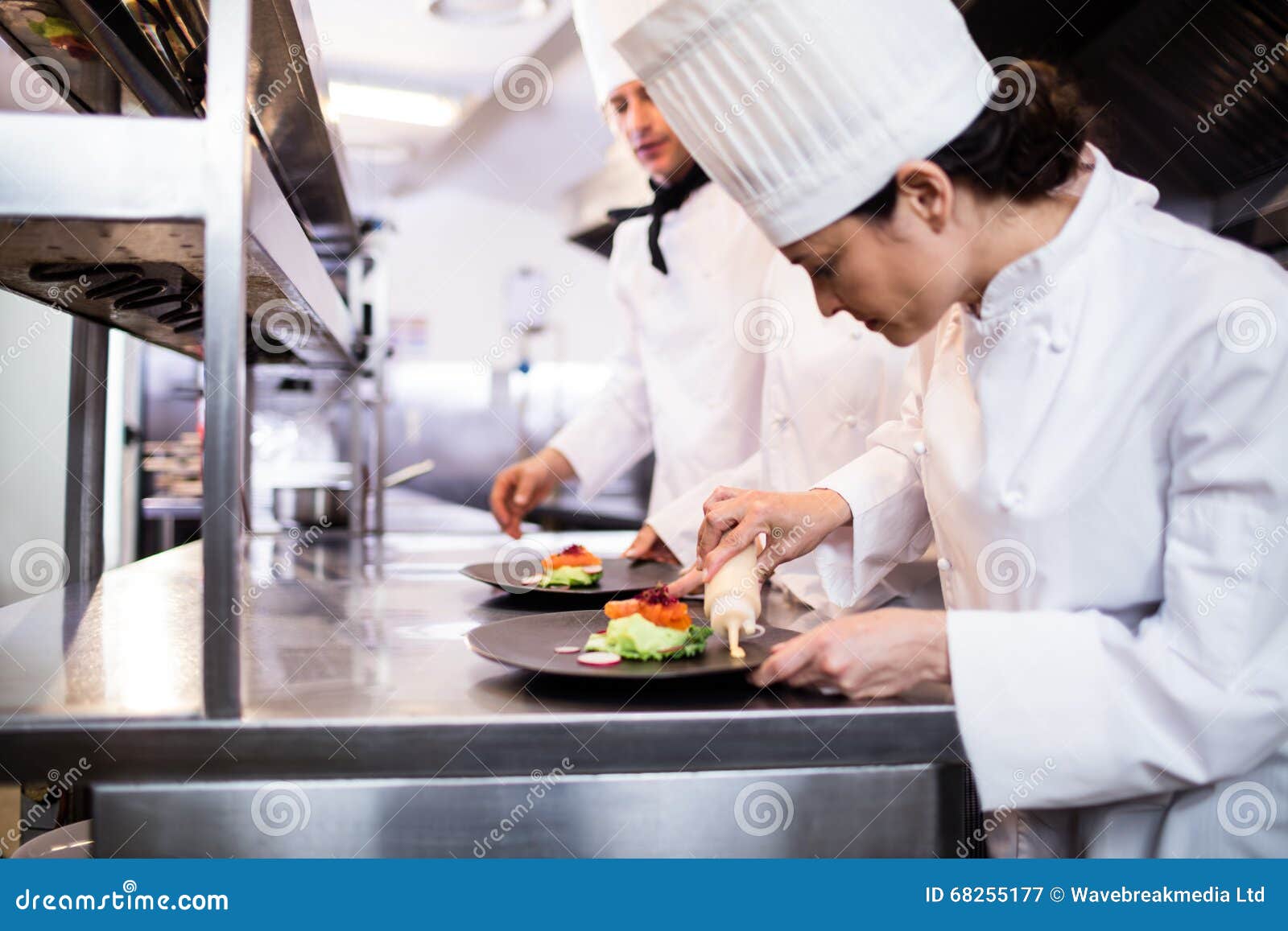 Chef Decorating a Food Plate Stock Image - Image of length, male: 68255177