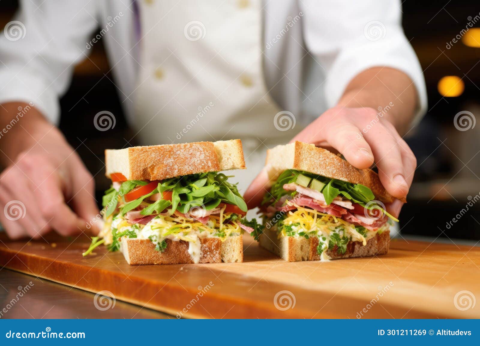 Demonstration Of Sandwich Multilayer Structure Cartoon Vector ...