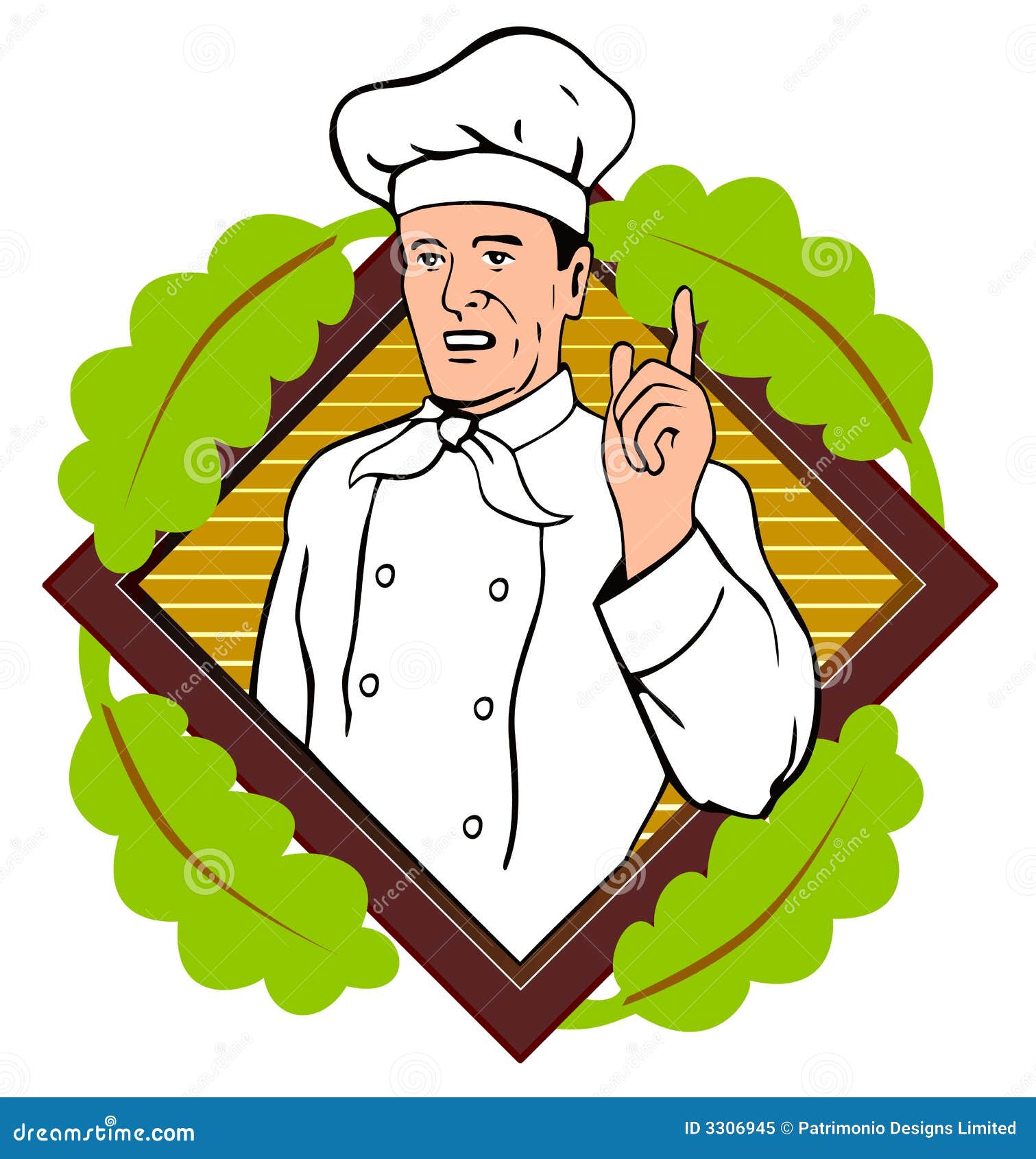 Chef, Der Einen Finger Zeigt Vektor Abbildung - Illustration von ...