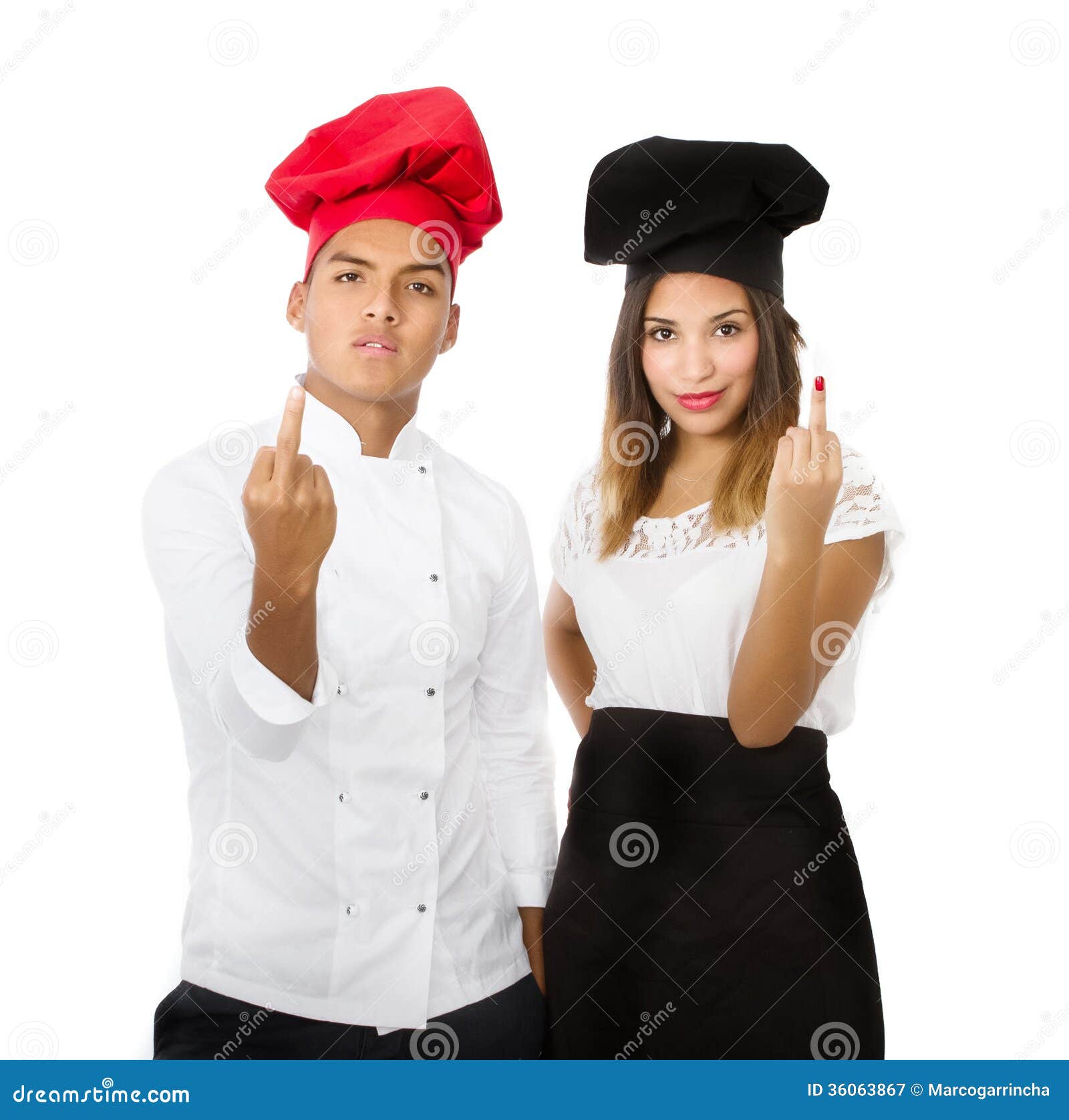 Chef, Der Mittelfinger Zeigt Stockbild - Bild von gefühl, verärgert ...