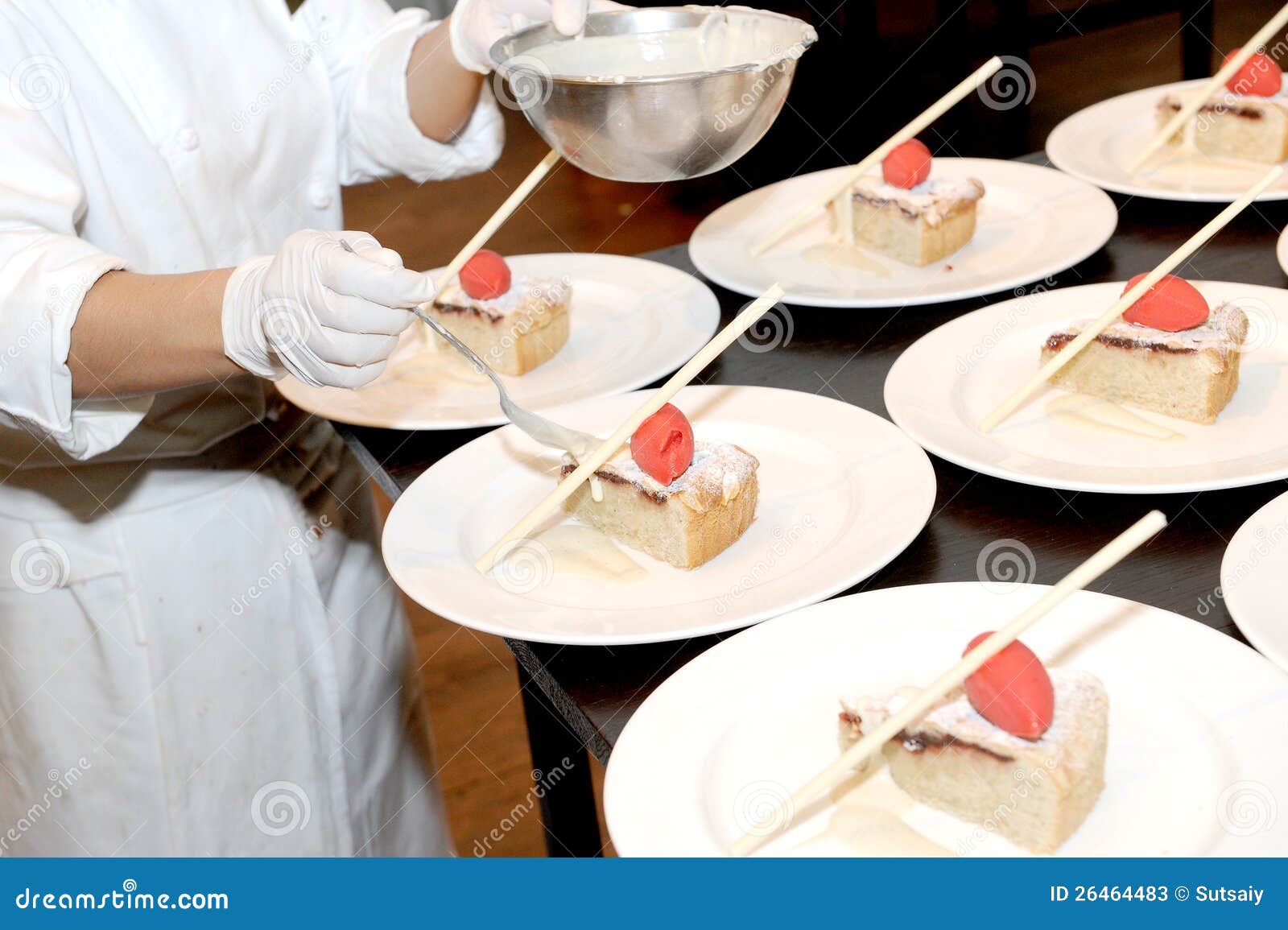 Chef and dessert stock image. Image of decorate, carry - 26464483