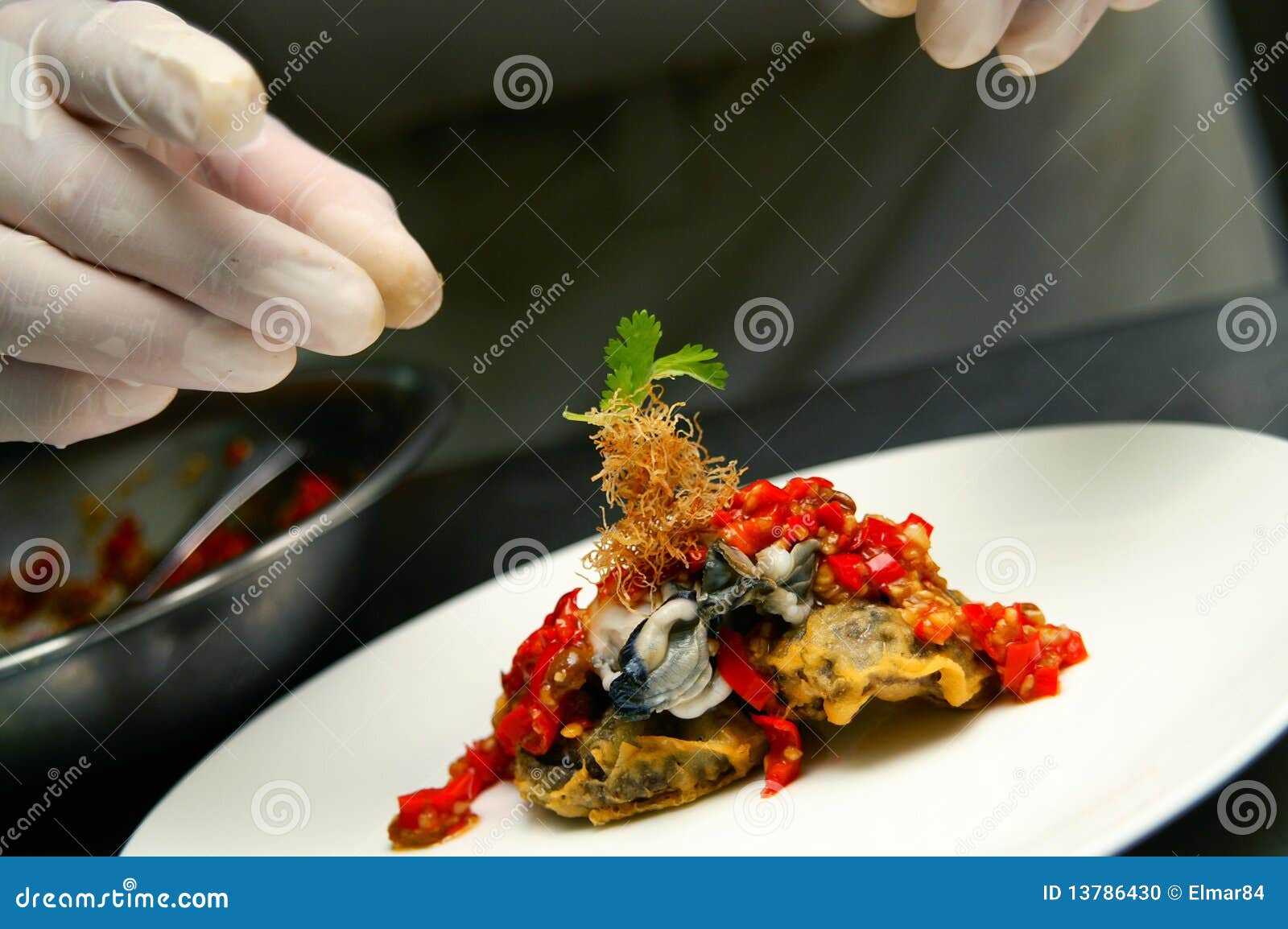 Chef Doing Final Touch stock photo. Image of chef, hygiene - 13786430