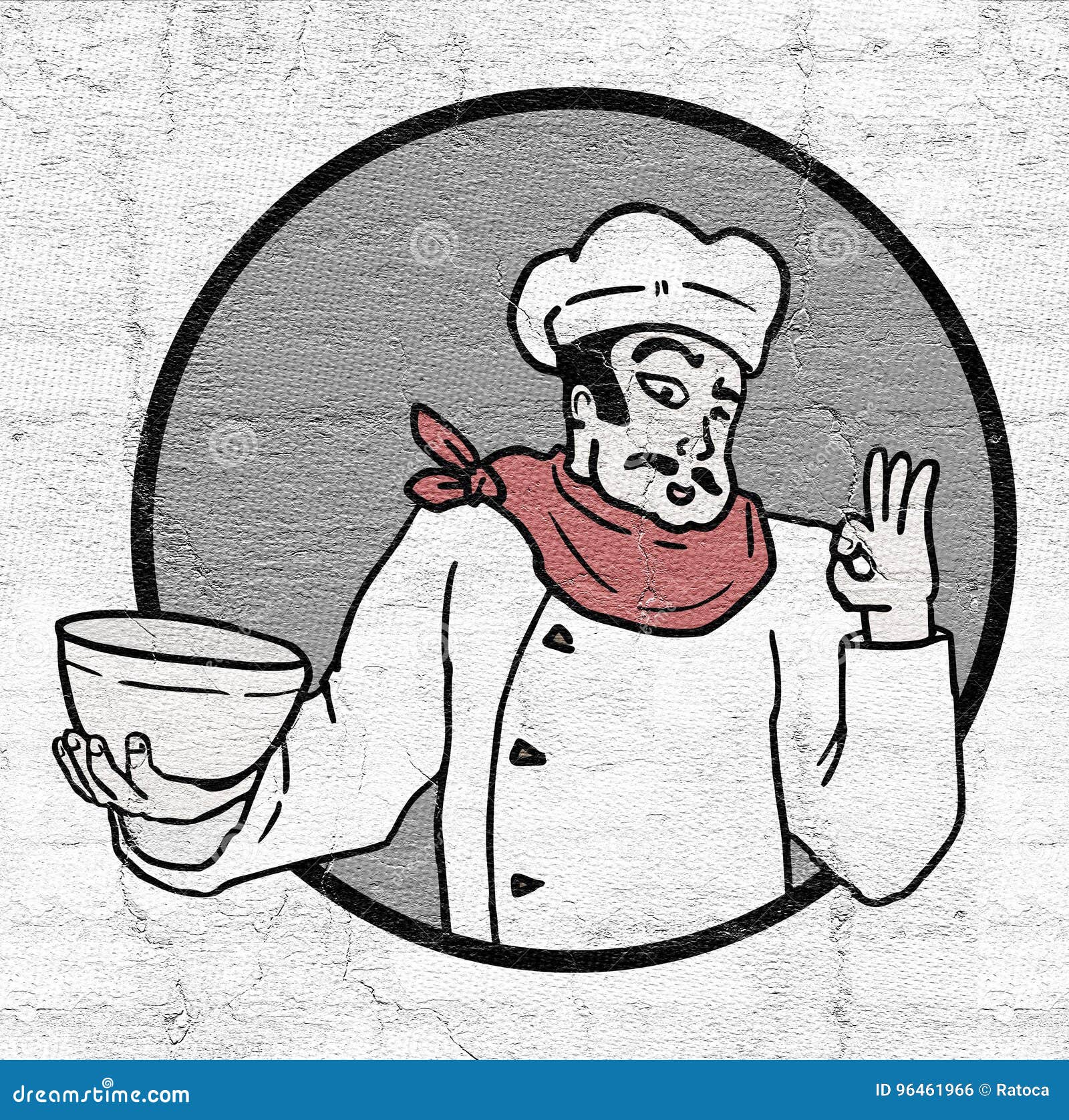 Chef draw stock illustration. Illustration of dinner - 96461966